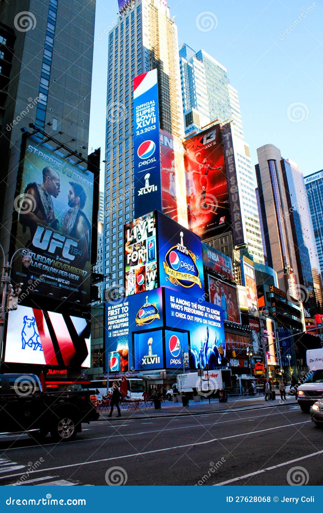 Pepsi Superbowl XLVII Advertisement in Times Sq. Editorial Stock Photo ...