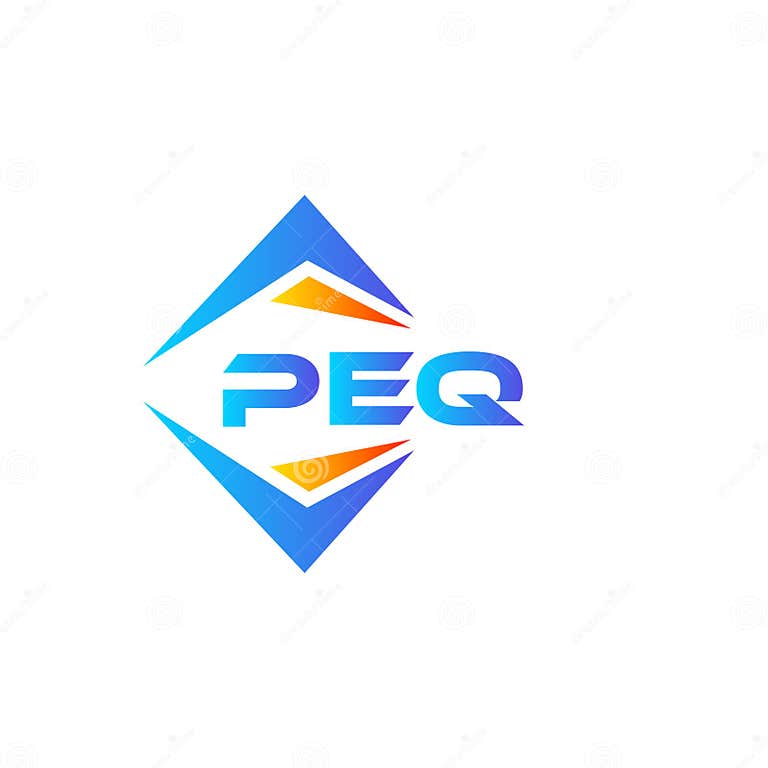 PEQ Abstract Technology Logo Design on White Background. PEQ Creative ...