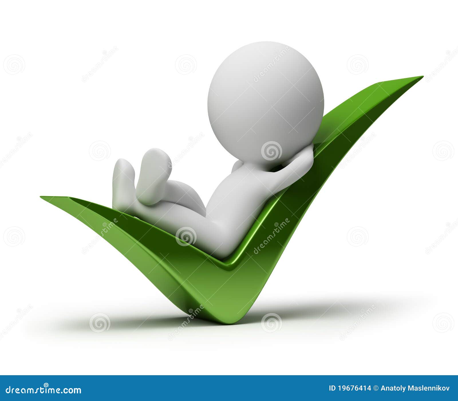 Pequeña Gente 3d - Todo Está Bien Stock de ilustración - Ilustración de ...