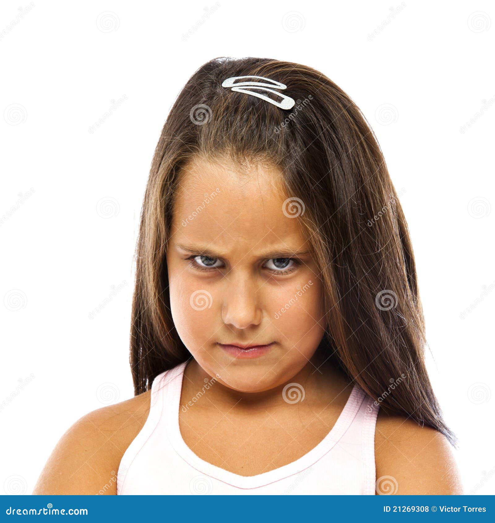 Pequeña muchacha enojada foto de archivo. Imagen de poco - 21269308
