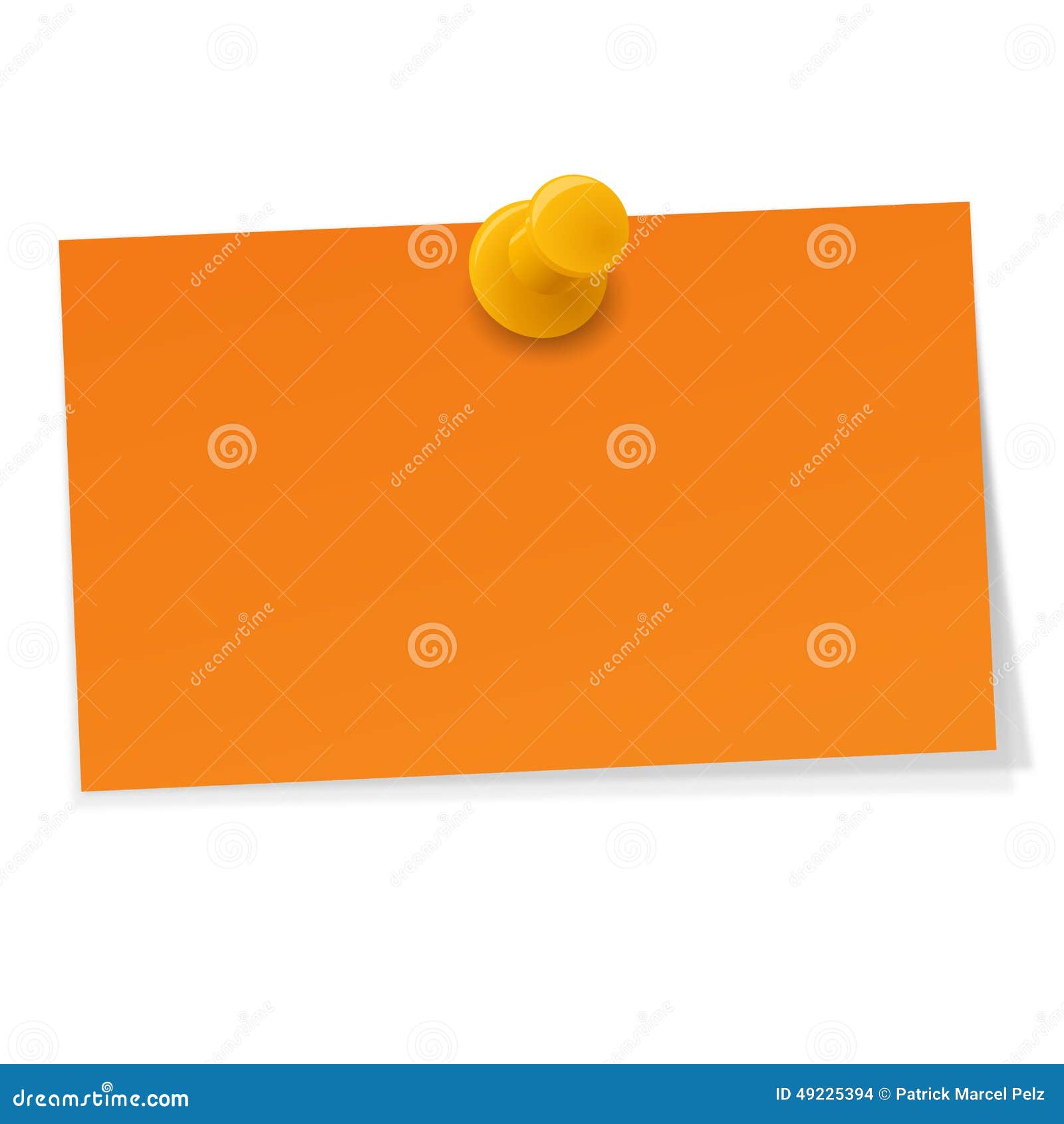 Pequeña nota con el Pin ilustración del vector. Ilustración de copia ...