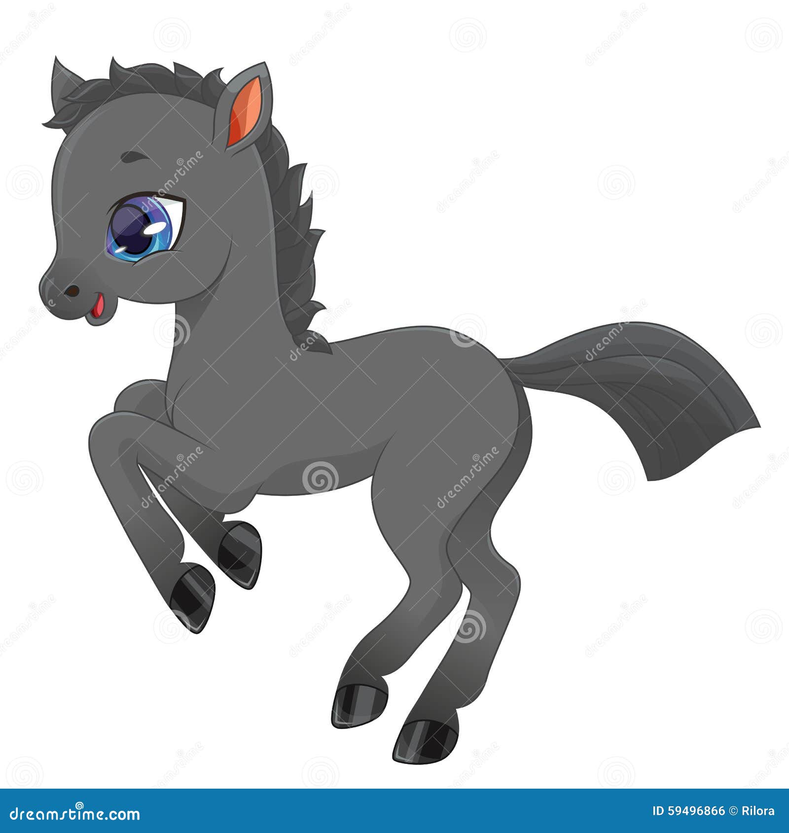 Pequeño ejemplo del potro ilustración del vector. Ilustración de ...