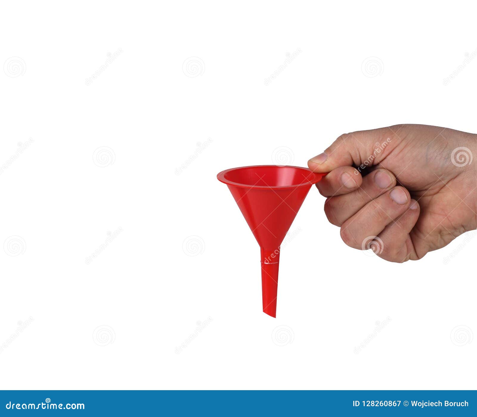 Pequeño embudo rojo imagen de archivo. Imagen de embudo - 128260867