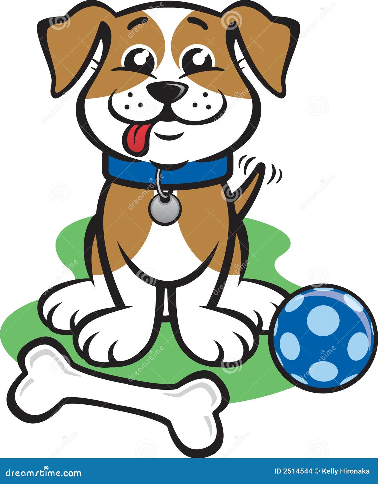 Pequeño perrito feliz stock de ilustración. Ilustración de jadeo - 2514544