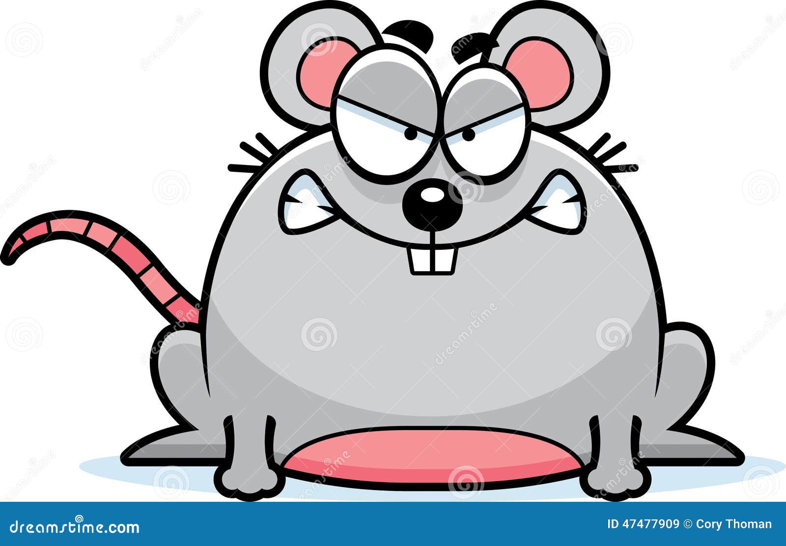 Pequeño ratón enojado ilustración del vector. Ilustración de rata ...