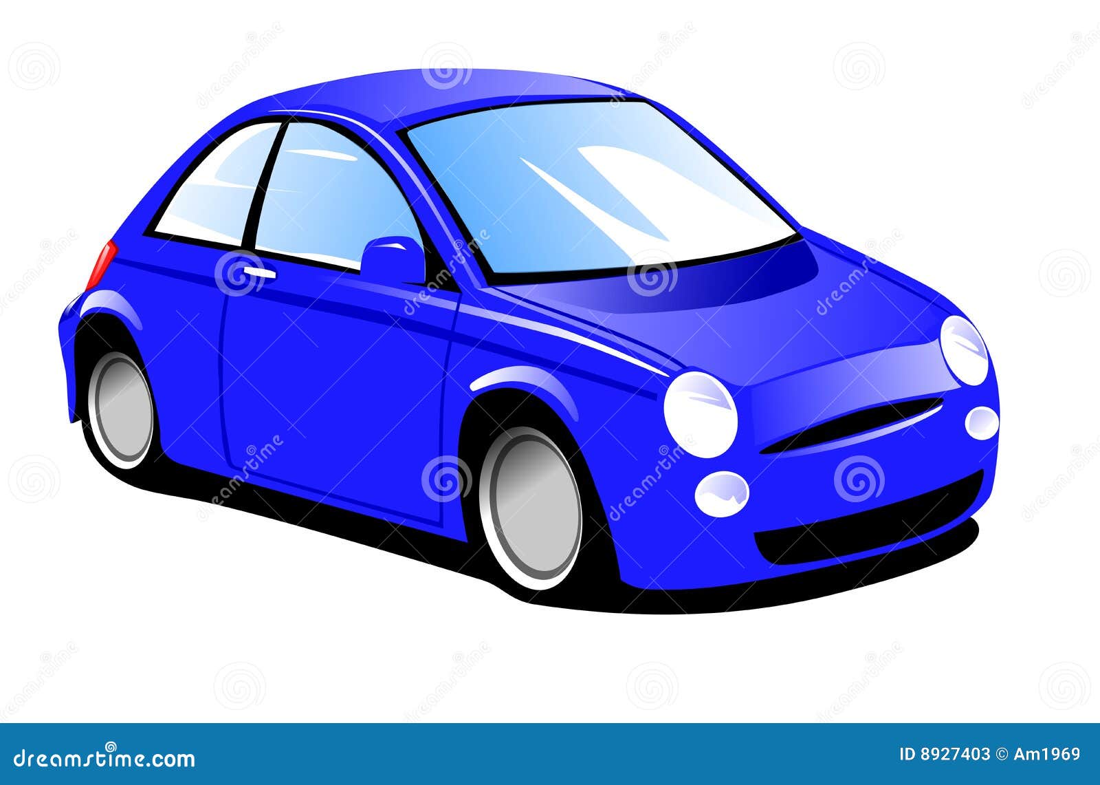 Peque?o coche azul stock de ilustración. Ilustración de pista - 8927403