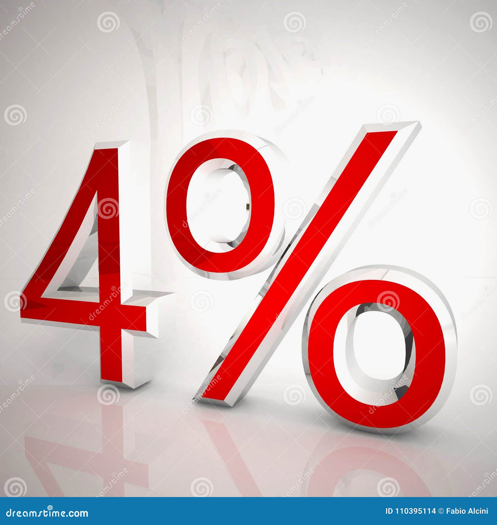 4 per cent stock illustration. Illustration of offer - 110395114