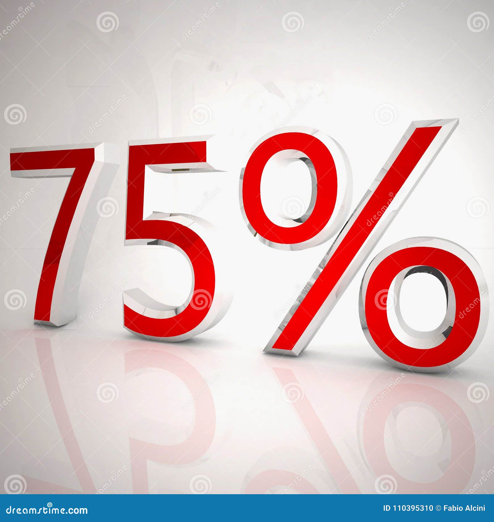 75 per cent stock illustration. Illustration of percent - 110395310