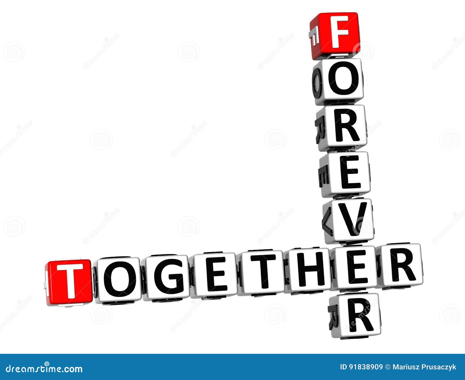 Per Sempre Insieme Parole Incrociate 3D Illustrazione di Stock ...