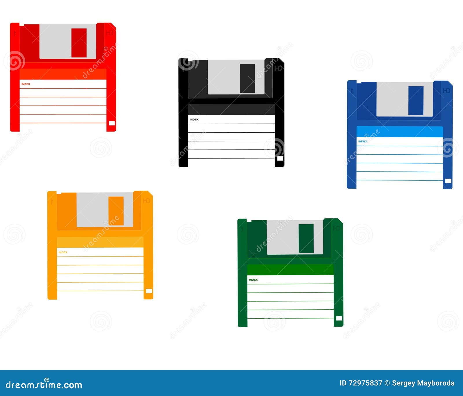 Per Un Floppy Disk Del Computer Illustrazione Vettoriale ...