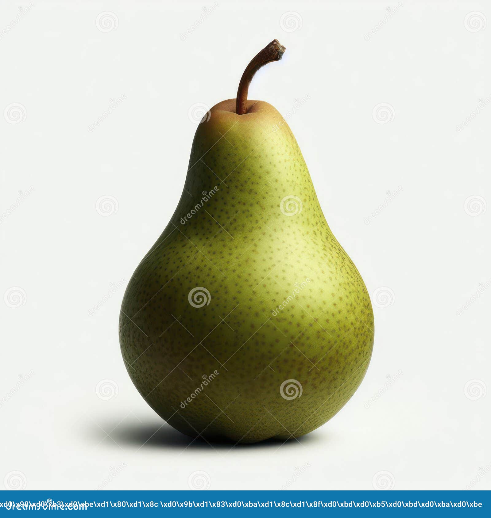 Pera Aislada En Fondo Blanco. Generador De Ai Stock de ilustración ...