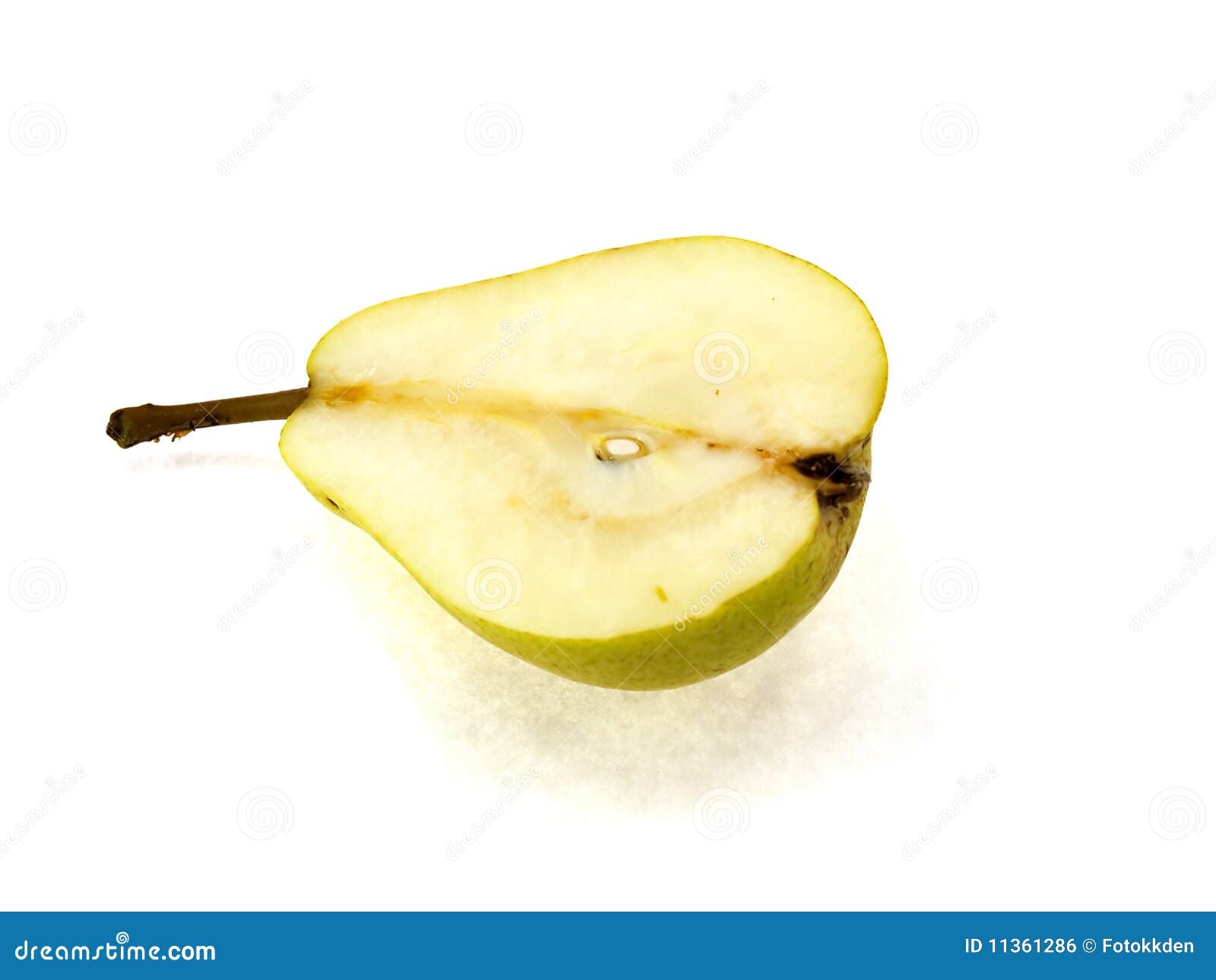 Pera Amarilla Jugosa Con Una Cola Foto de archivo - Imagen de curva ...