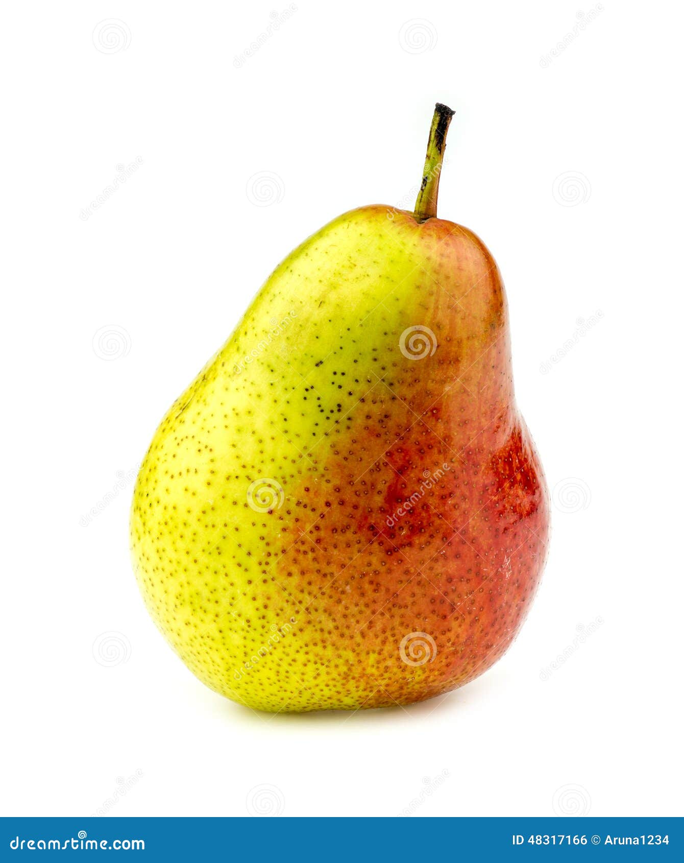 Pera Brillantemente Coloreada De Corella Aislada En Blanco Foto de ...