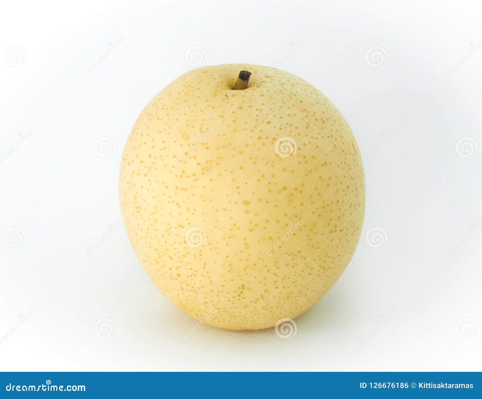 Pera Cinese Isolata Su Fondo Bianco Fotografia Stock - Immagine di ...