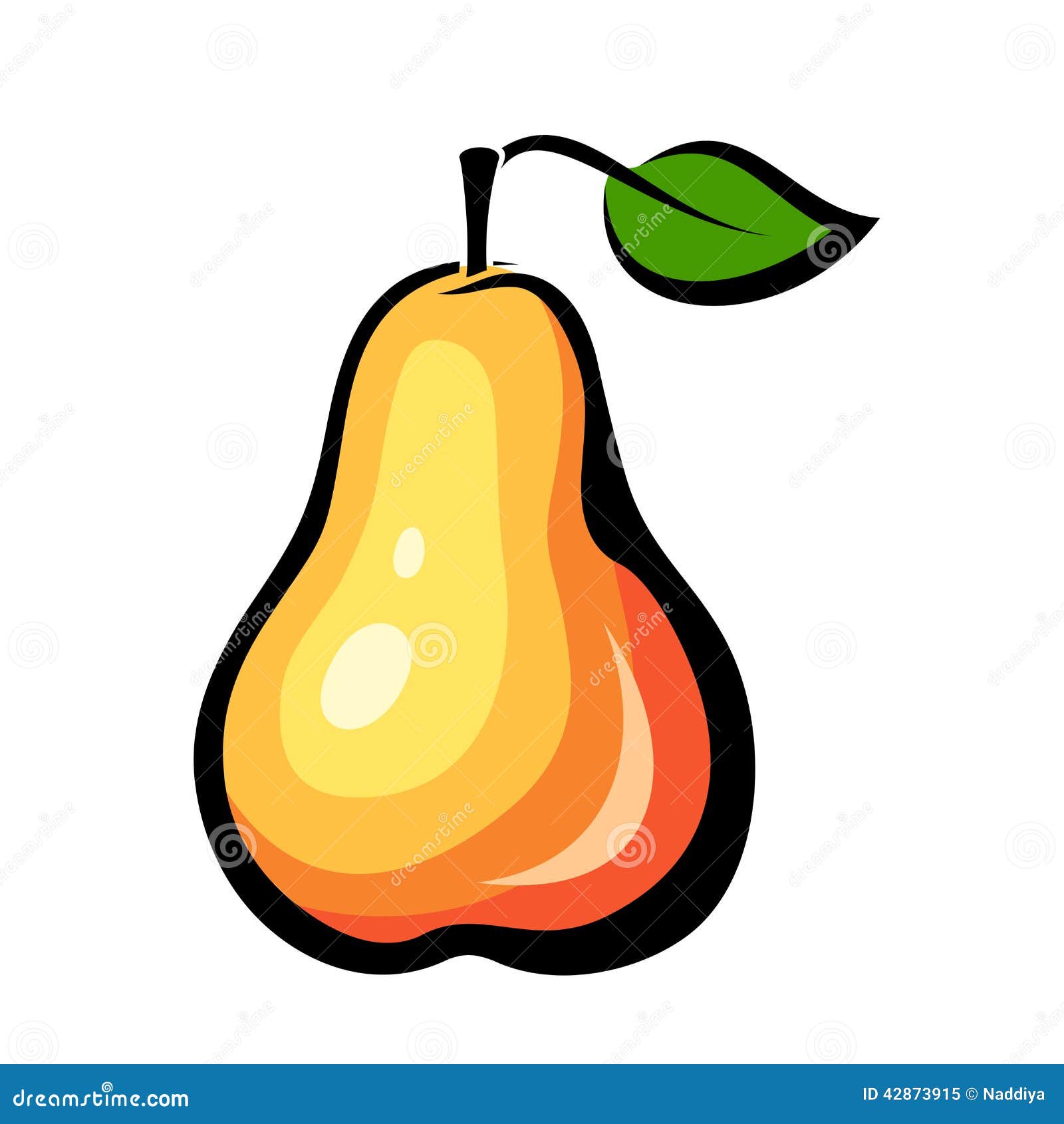 Pera Colorida Ilustração Do Vetor Ilustração do Vetor - Ilustração de ...