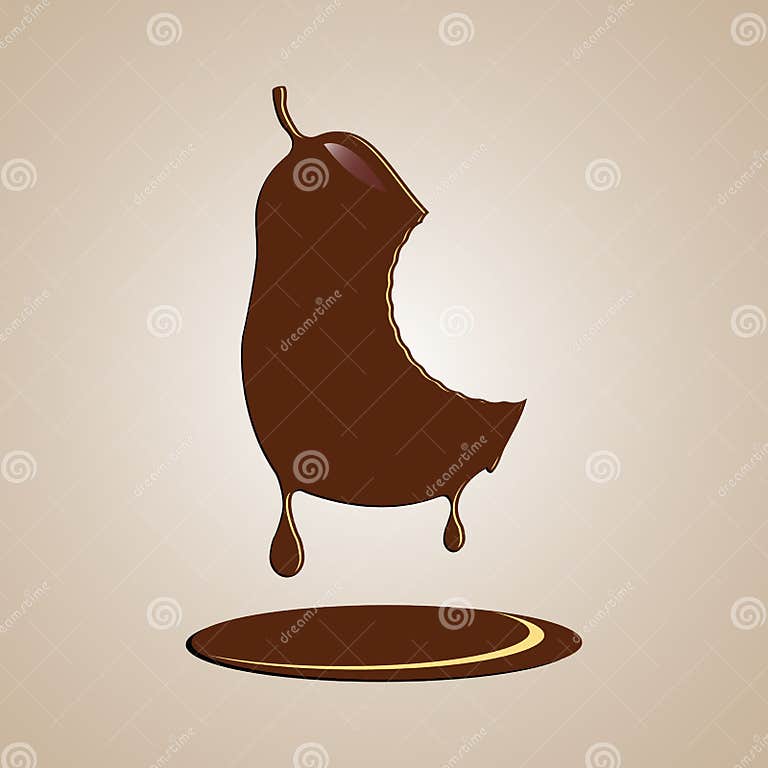 Pera del chocolate ilustración del vector. Ilustración de decadencia ...