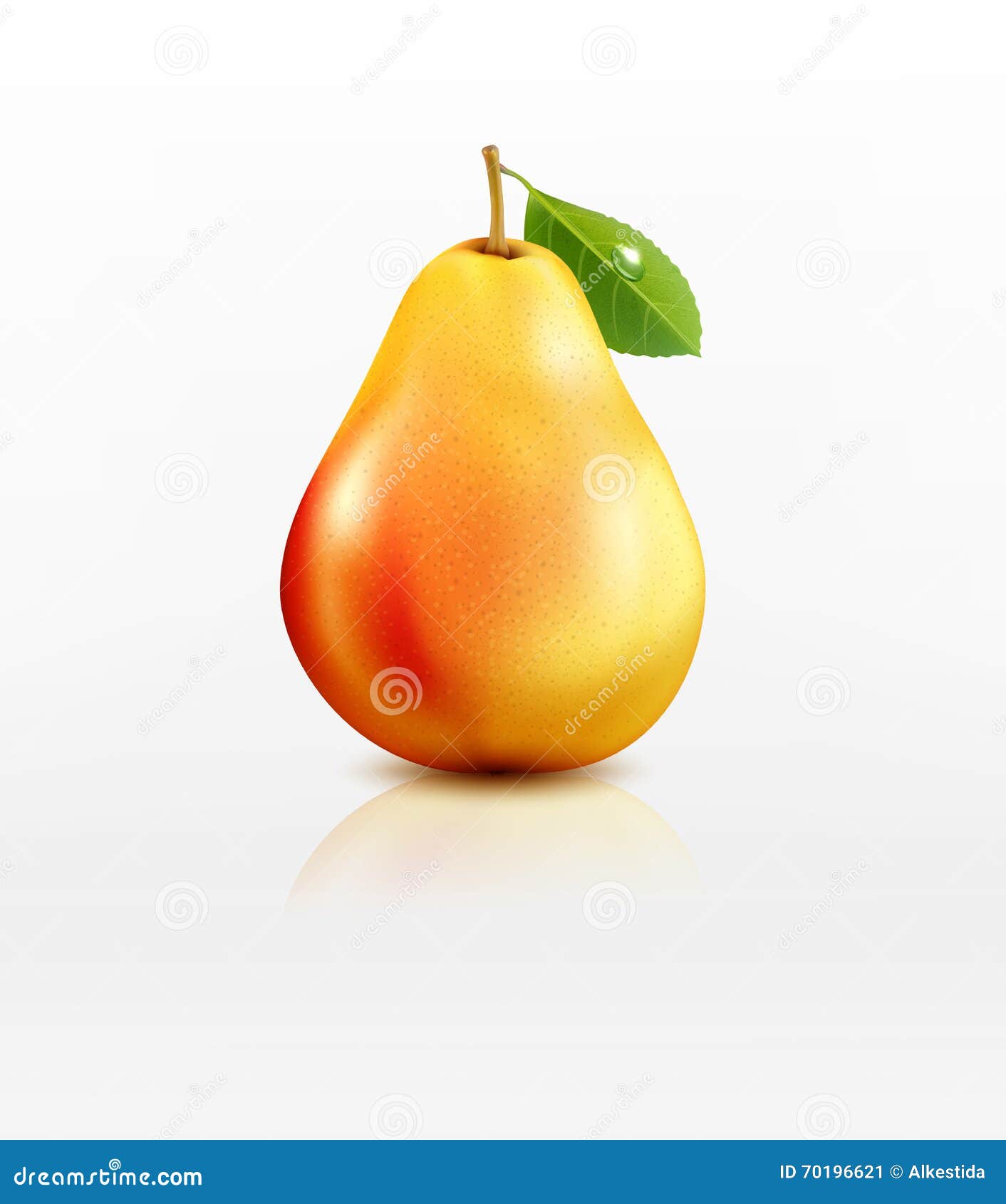 Pera Del Vector Aislada En El Fondo Blanco Ilustración del Vector ...