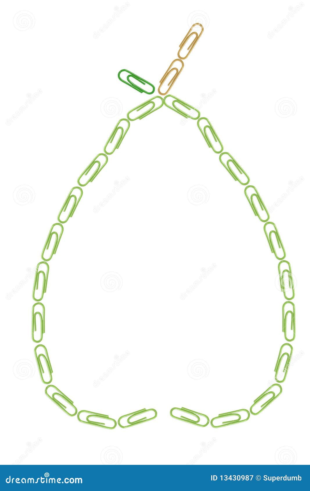 Pera dos grampos de papel imagem de stock. Imagem de papel - 13430987