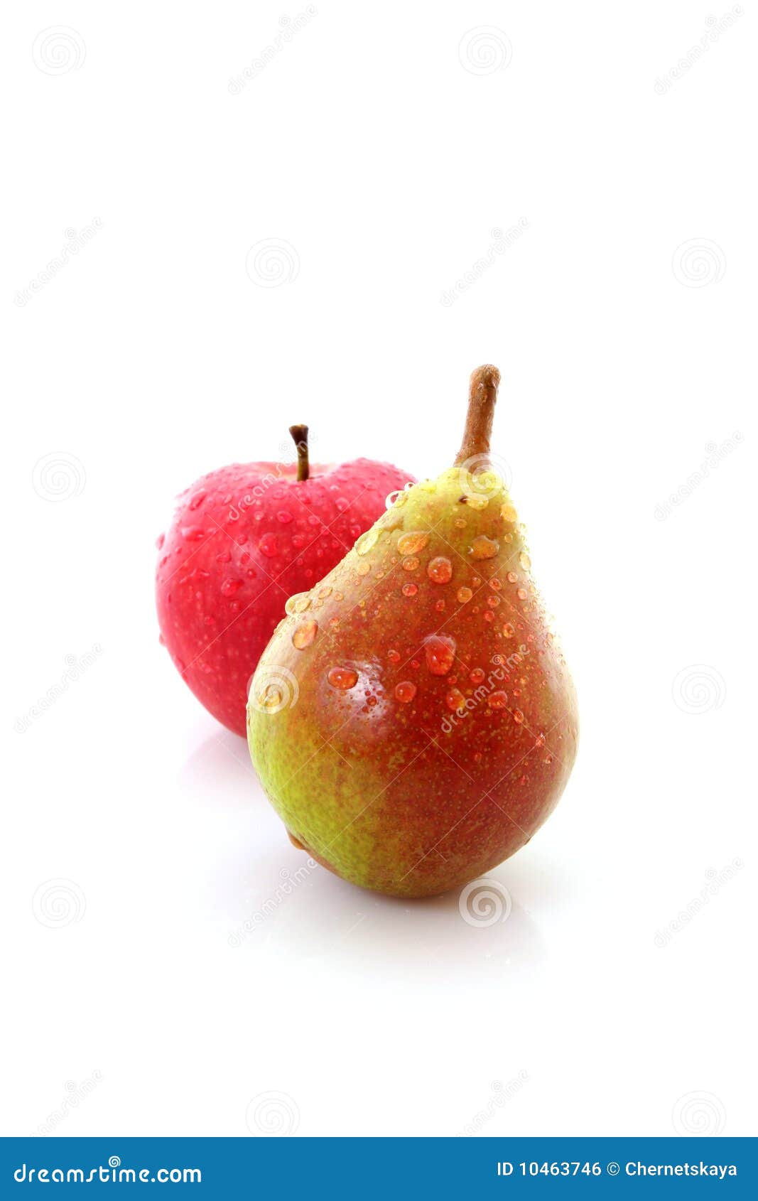 Pera e mela fotografia stock. Immagine di isolato, maturo - 10463746