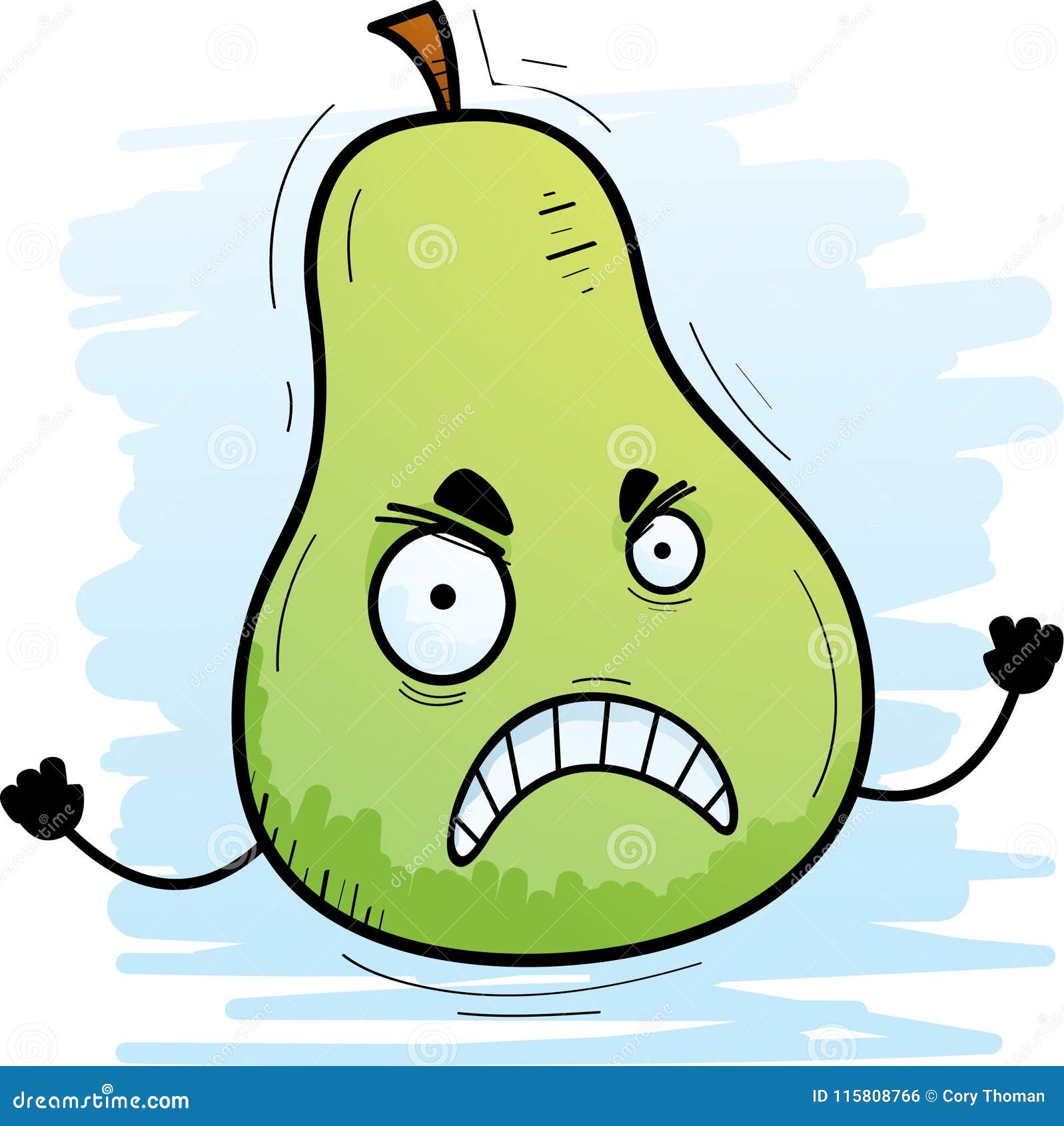 Pera Enojada De La Historieta Ilustración del Vector - Ilustración de ...