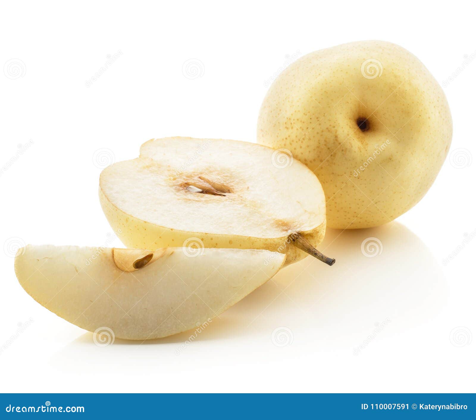 Pera Fresca Nashi Aislado En Blanco Imagen de archivo - Imagen de ...