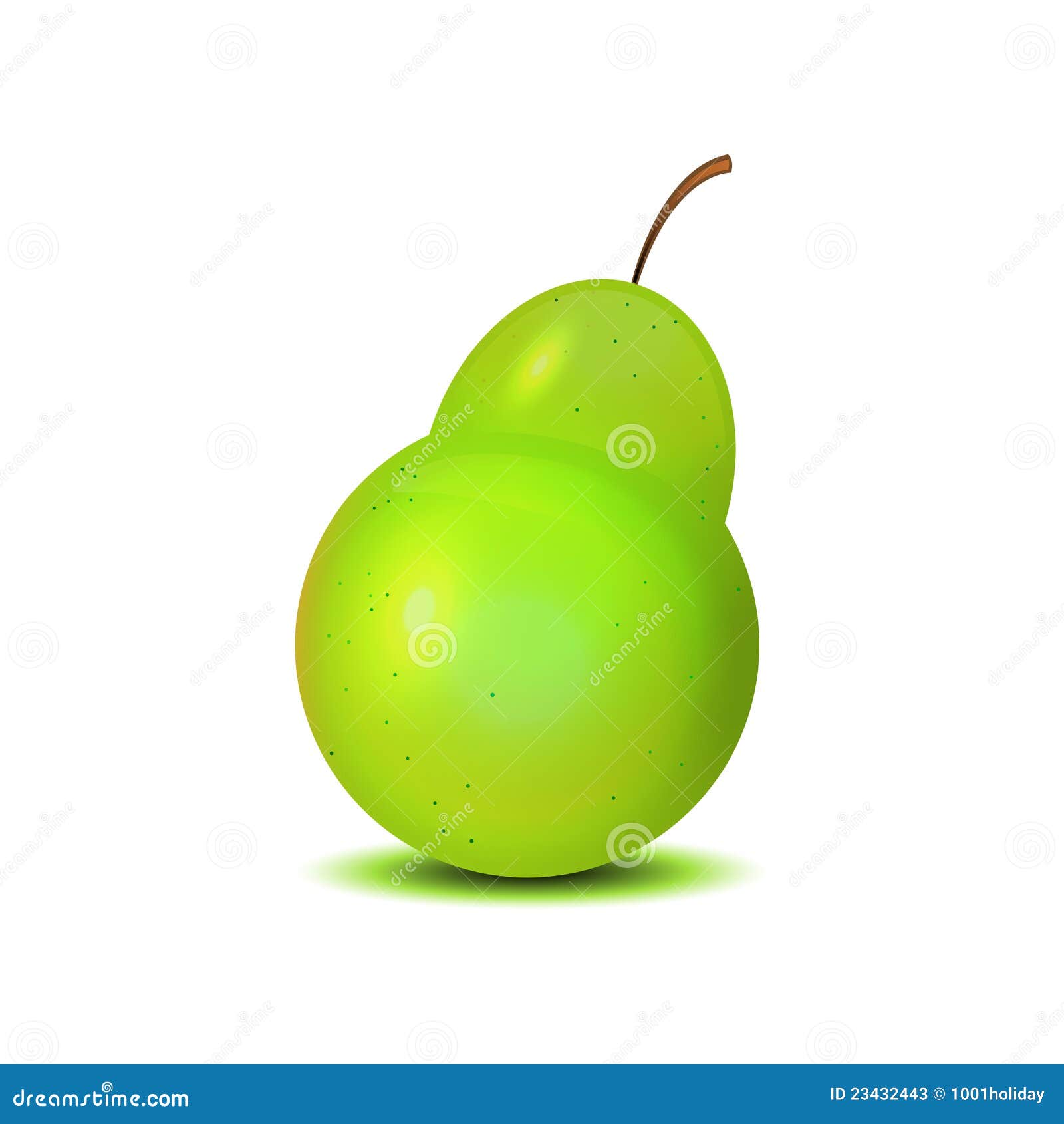 Pera Realistica Isolata Per Il Vostro Disegno Illustrazione Vettoriale ...