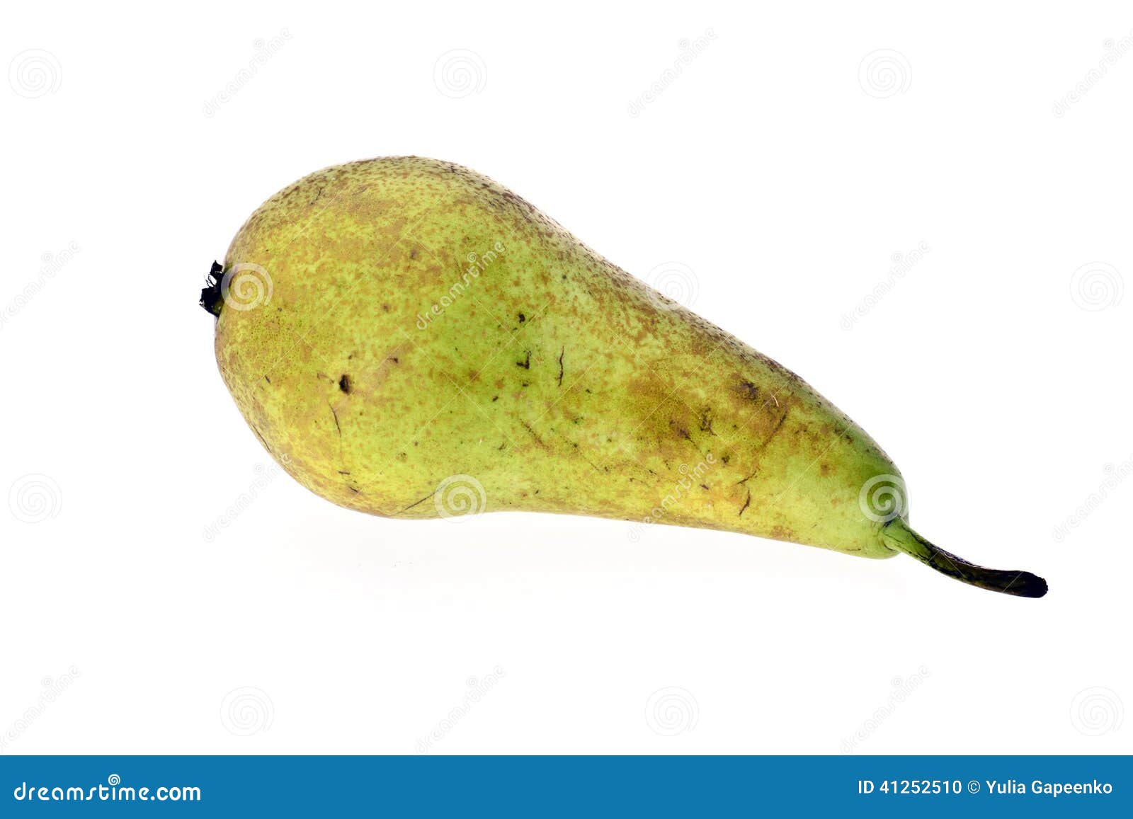 Pera Verde Aislada En El Fondo Blanco Foto de archivo - Imagen de ...