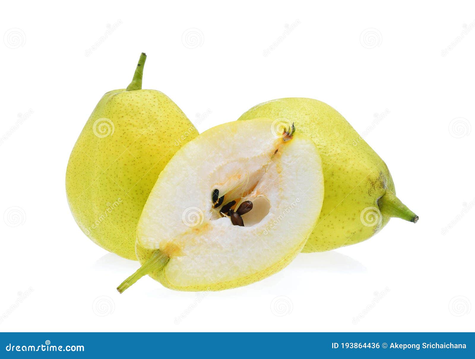 Pera Verde Aislada En Fondo Blanco Foto de archivo - Imagen de recorte ...