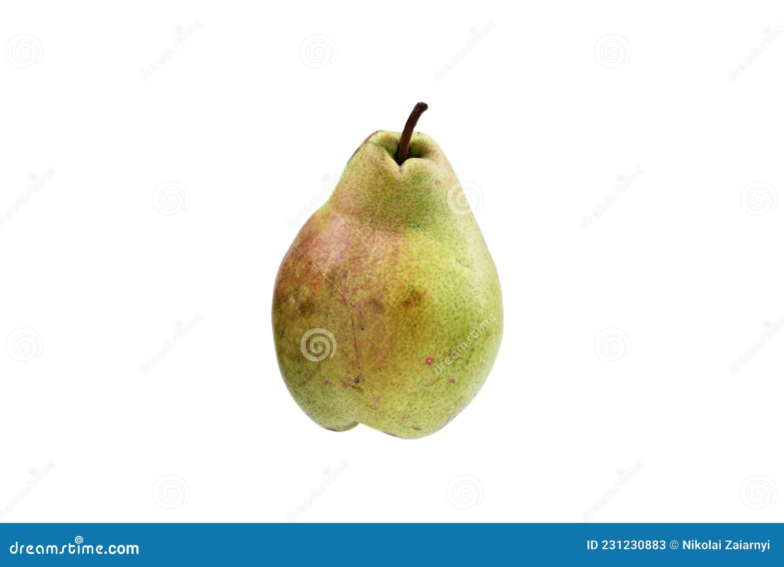 Pera Verde Aislada En Fondo Blanco Imagen de archivo - Imagen de verde ...
