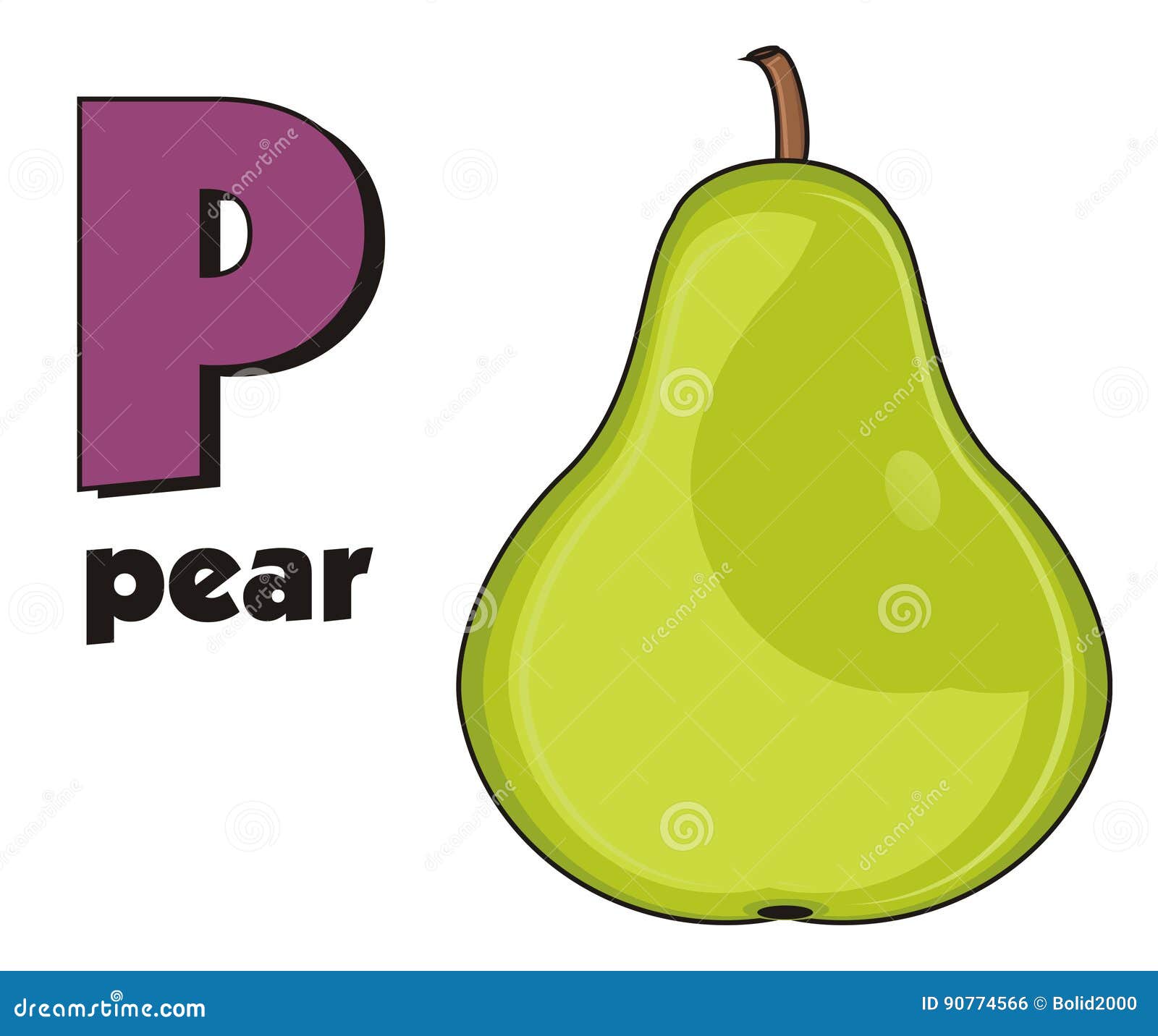 Pera y ABC stock de ilustración. Ilustración de alimento - 90774566