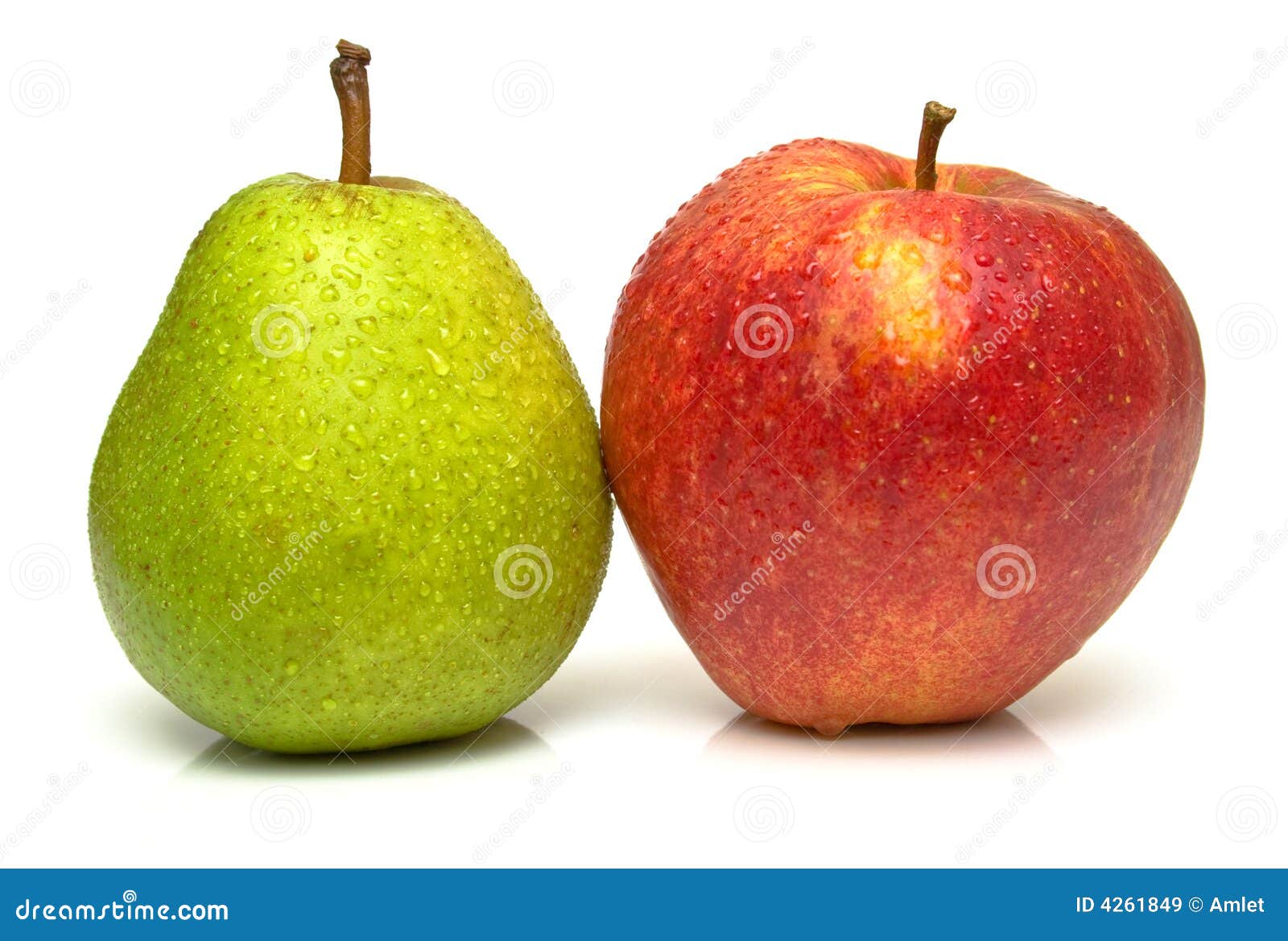 Pera y manzana imagen de archivo. Imagen de hambriento - 4261849