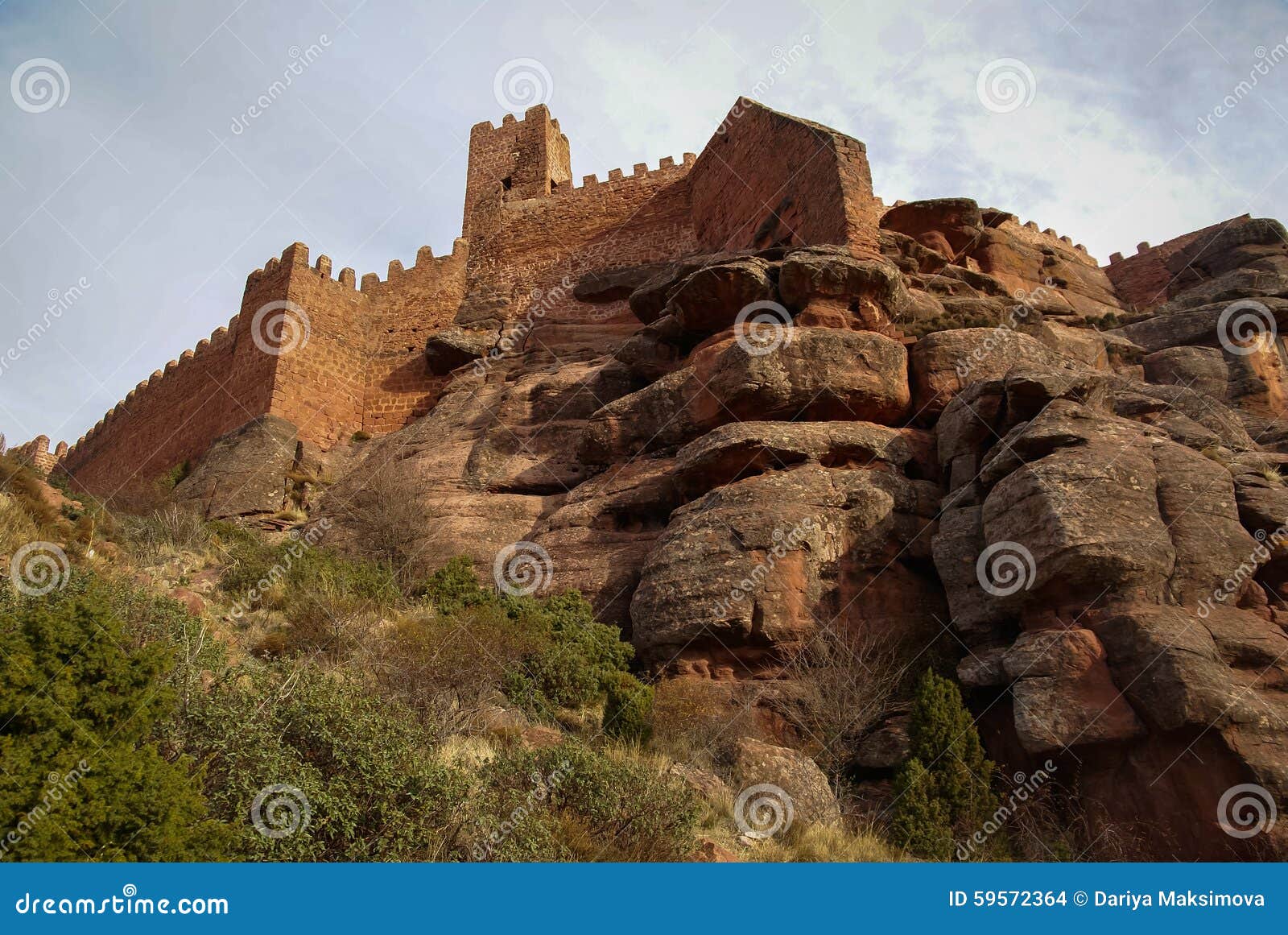 Peracence Castle, Teruel, Aragon, Spain Stock Photo - Image of ...