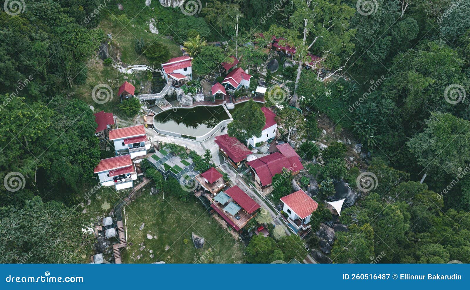Aerial View Of The Kuak Hill Resort In Lenggong During Sunrise Editorial Photography Image Of