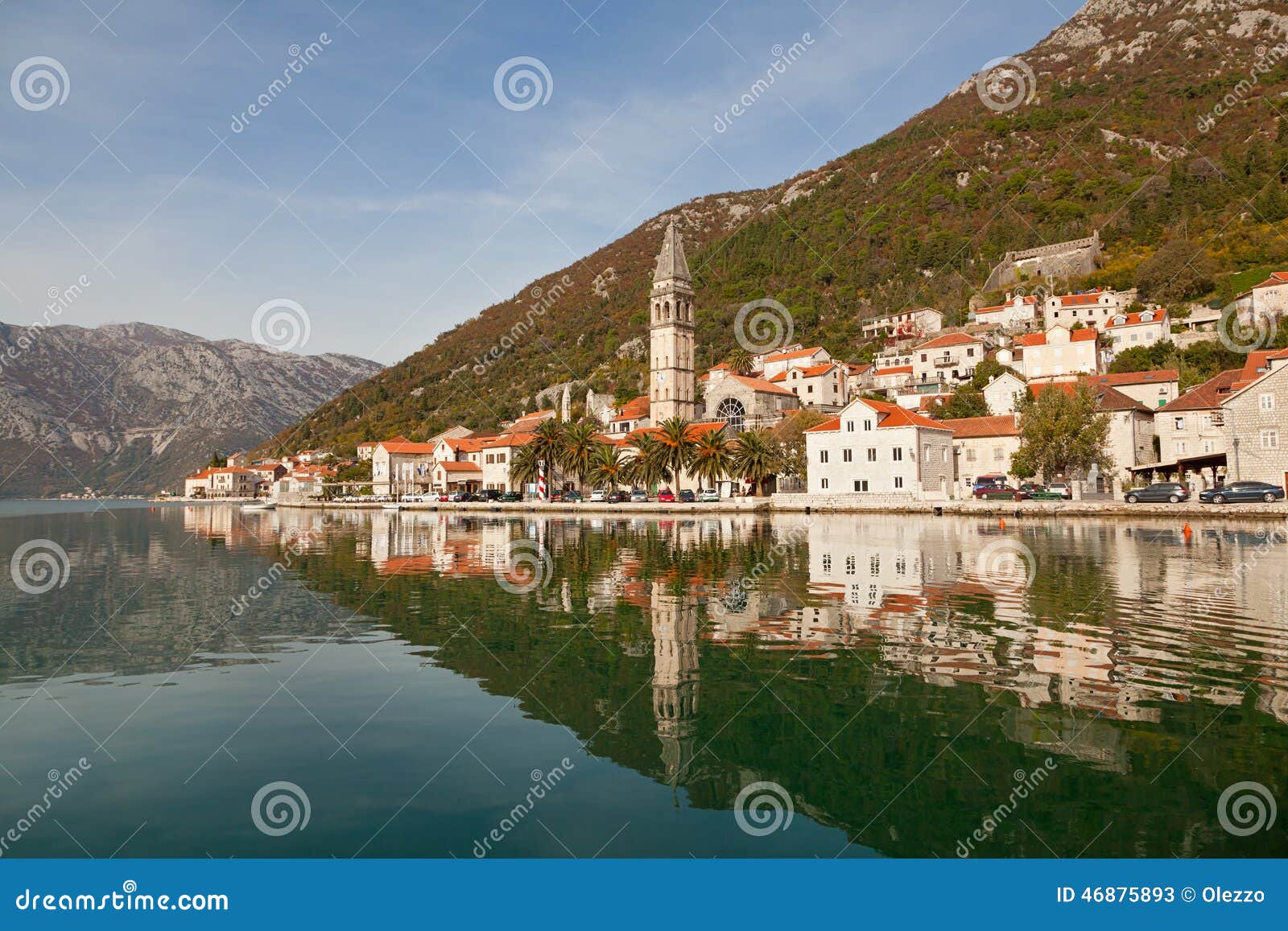 Perast city, Montenegro stock image. Image of scenery - 46875893