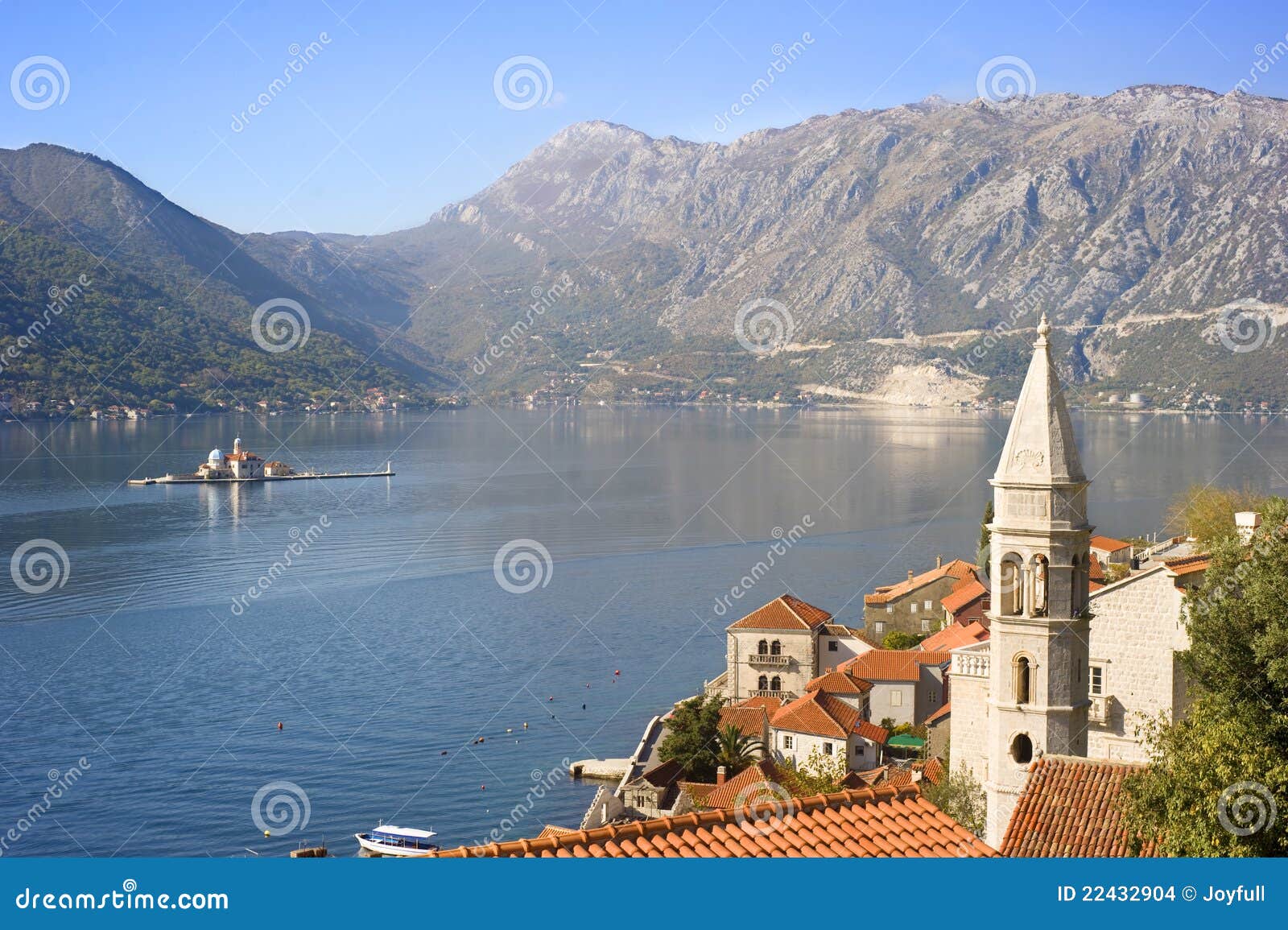 Perast, Montenegro stock photo. Image of october, blue - 22432904