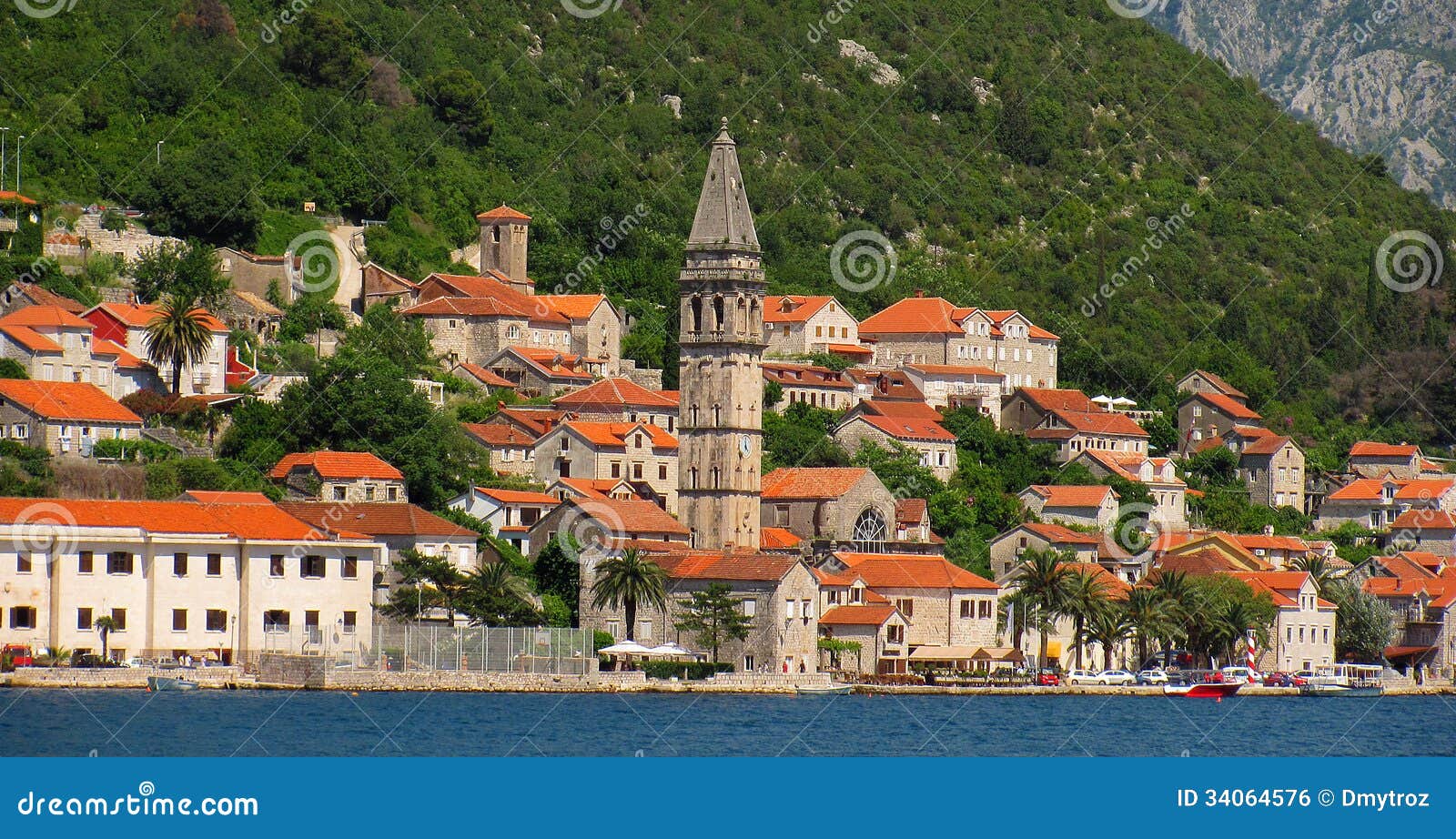 Perast old town stock photo. Image of mediterranean, summer - 34064576