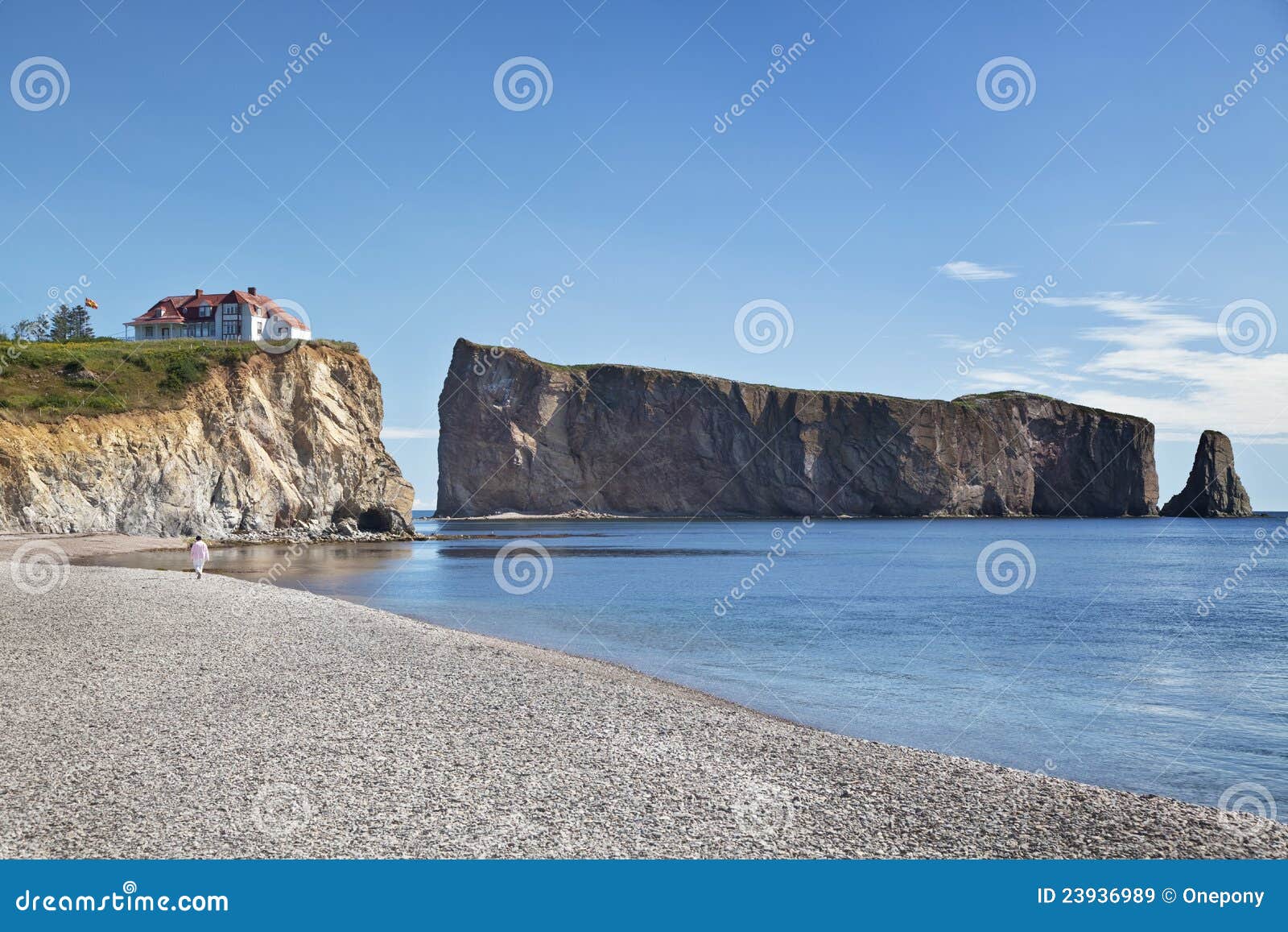 Perce Rock stock image. Image of quebec, gulf, perce - 23936989