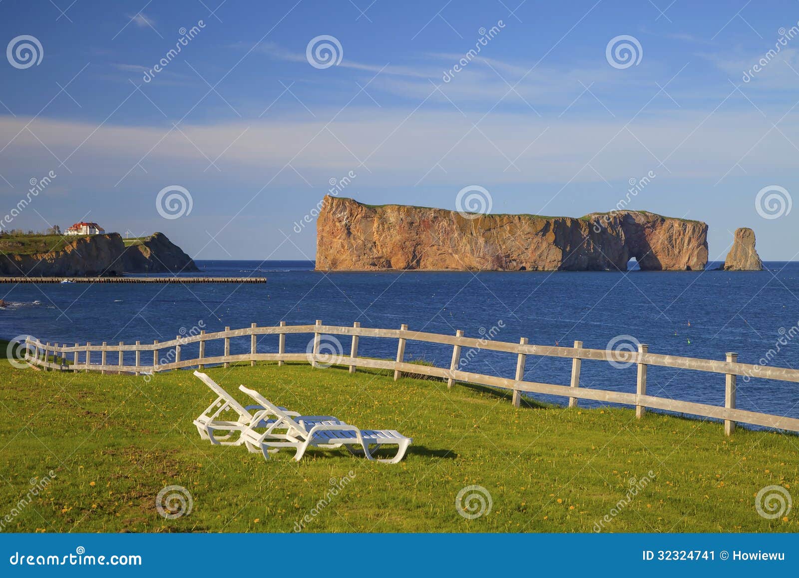 Perce Rock stock image. Image of saint, percacopy, lawrence - 32324741