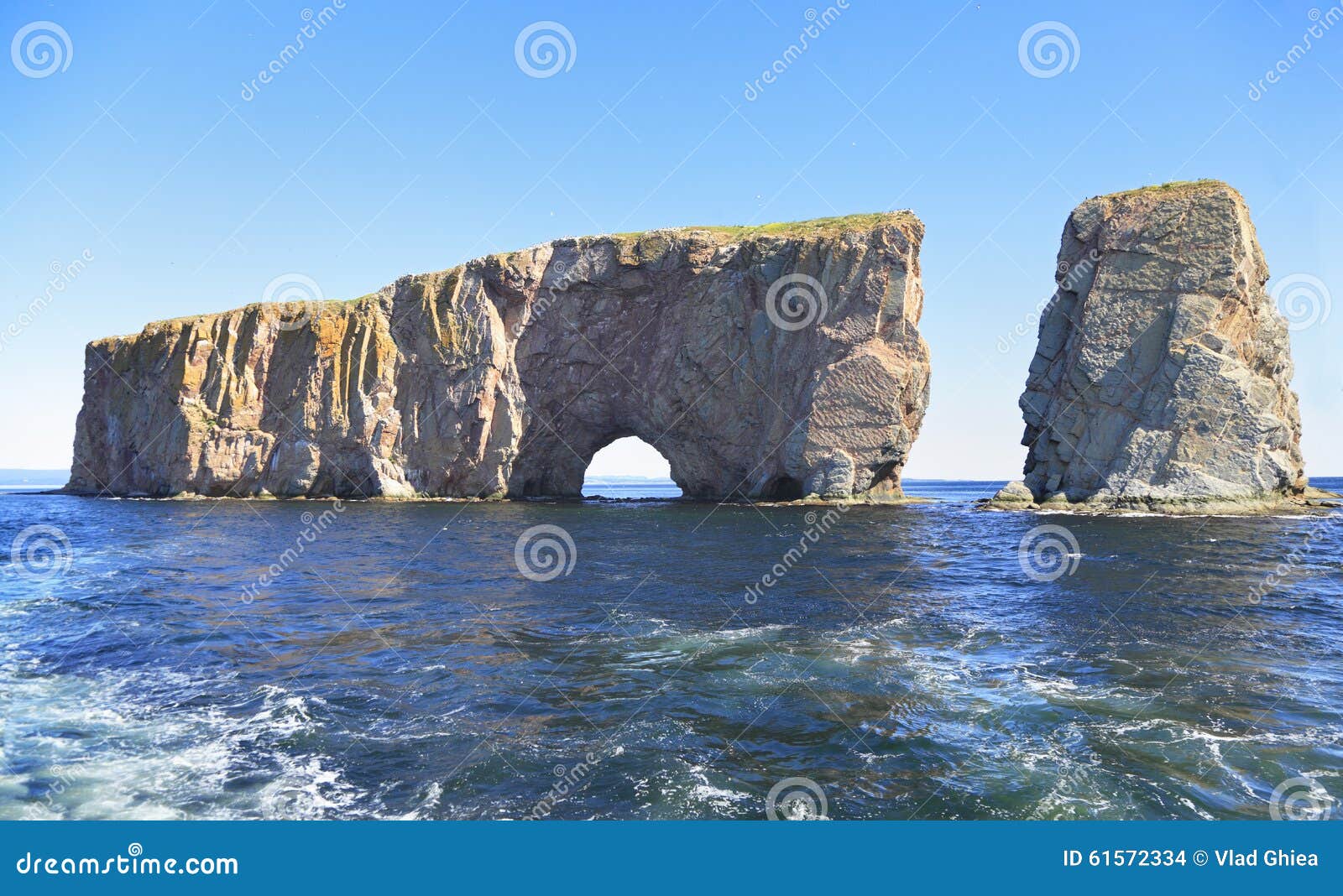 Perce Rock, Quebec, Canada stock photo. Image of polarized - 61572334