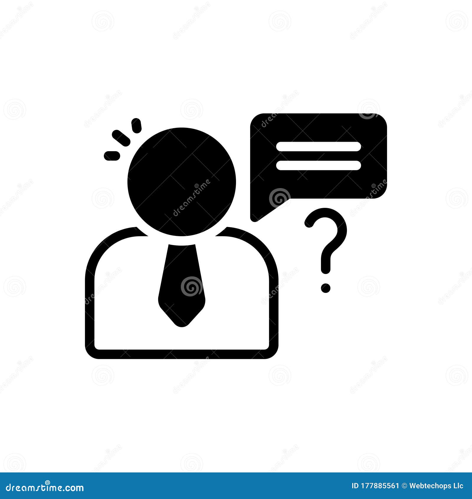 Black Solid Icon for Perceive, Understand and Deem Stock Vector ...