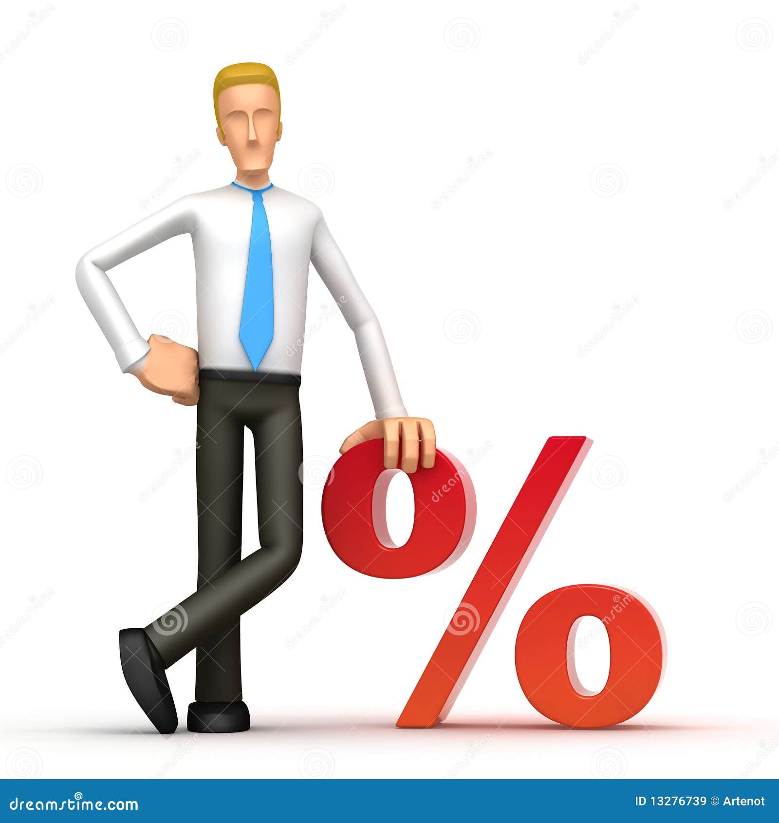 Percent stock illustration. Illustration of businesspeople - 13276739