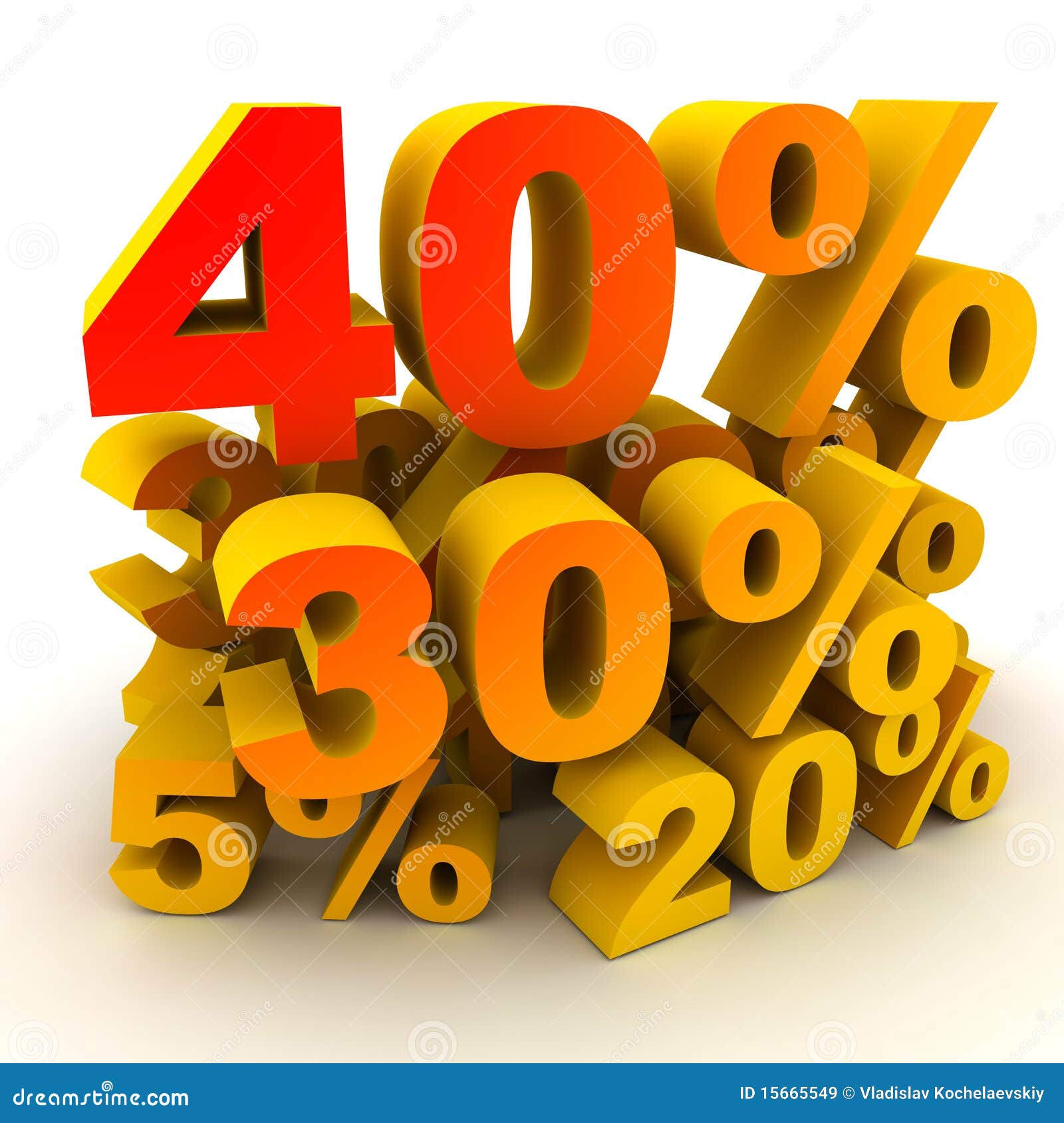 Percent 40 stock illustration. Illustration of isolated - 15665549