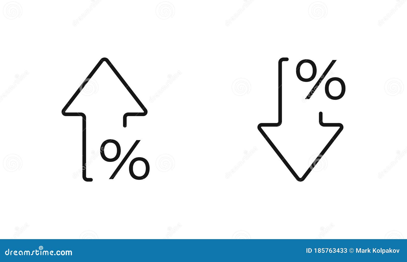 0 To 100 Percent Pie And Arrow Charts. Vector Percentage Infographics ...