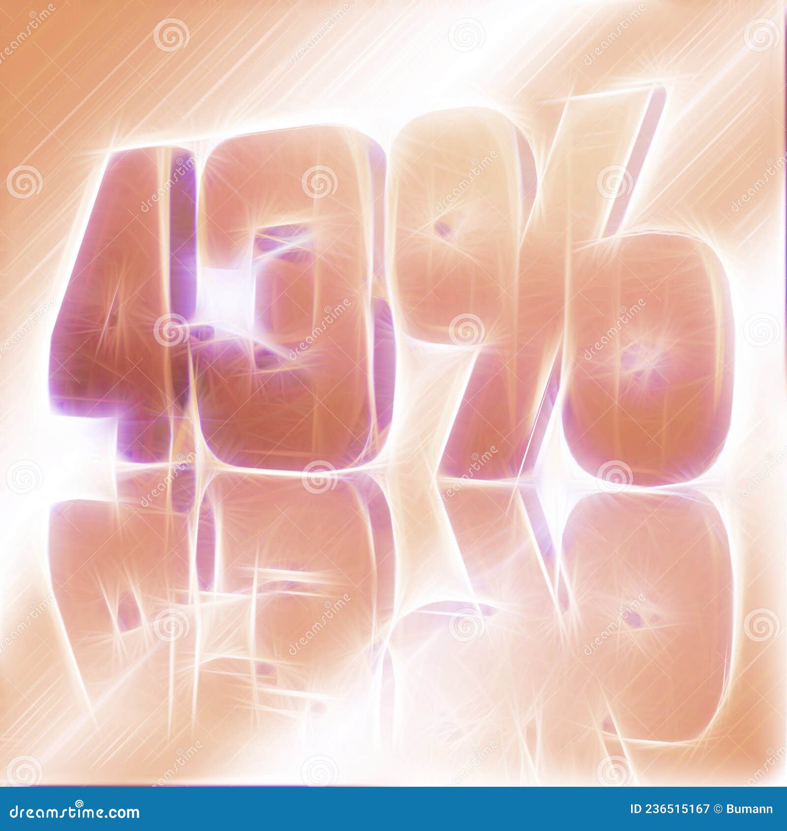 43 , 43 Percent As a 3D Illustration, 3D Rendering Stock Illustration ...