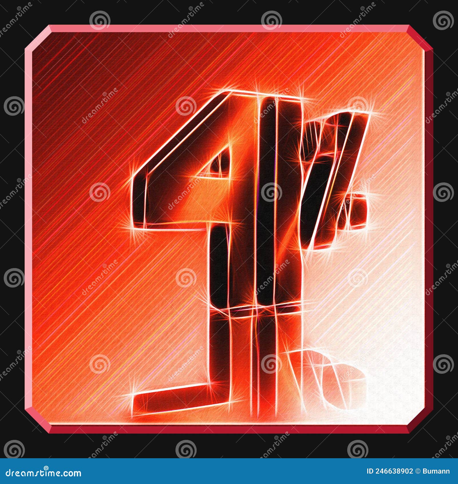 41 , 41 Percent As a 3D Illustration, 3D Rendering Stock Illustration ...