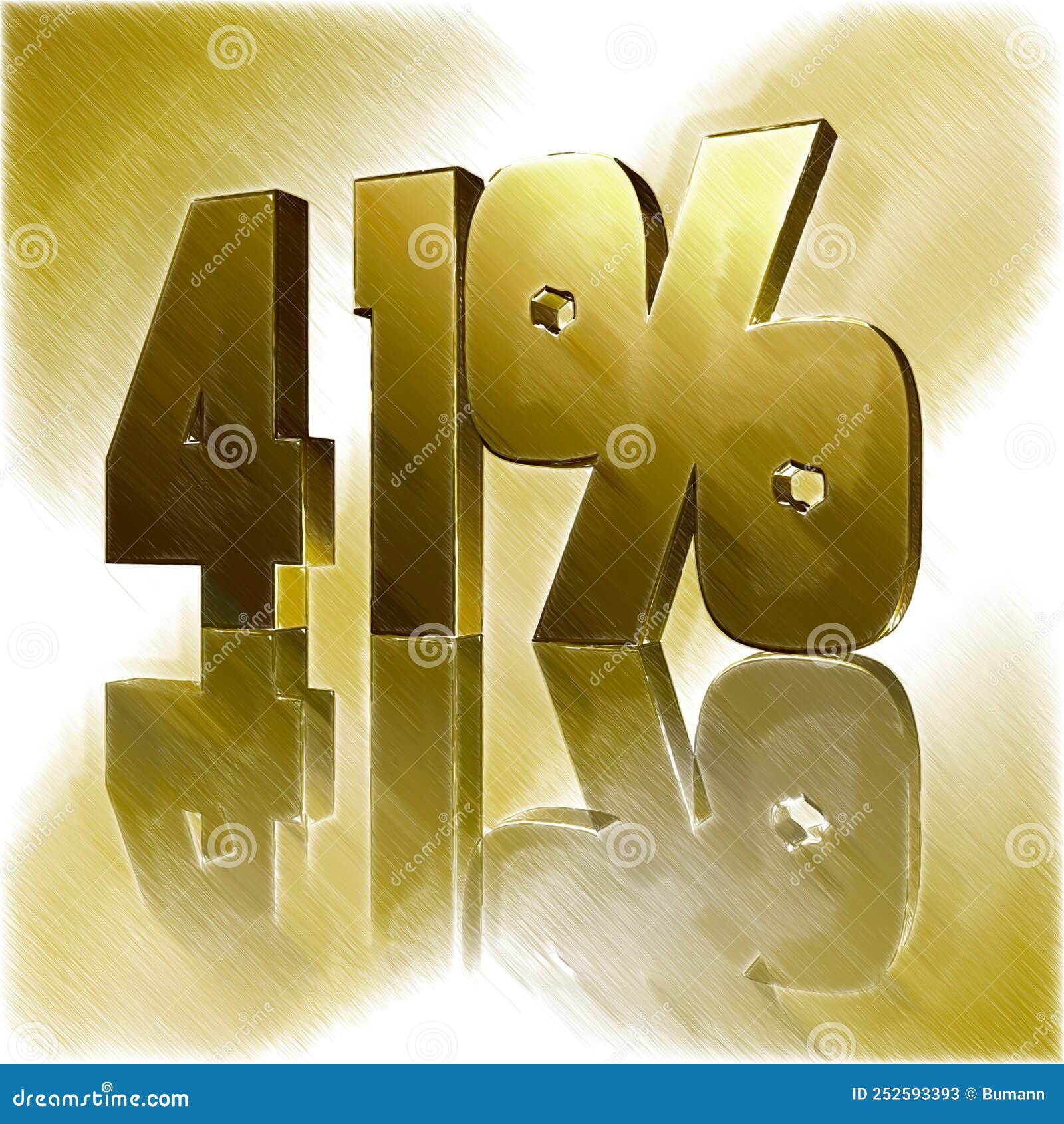 41 , 41 Percent As a 3D Illustration, 3D Rendering Stock Illustration ...