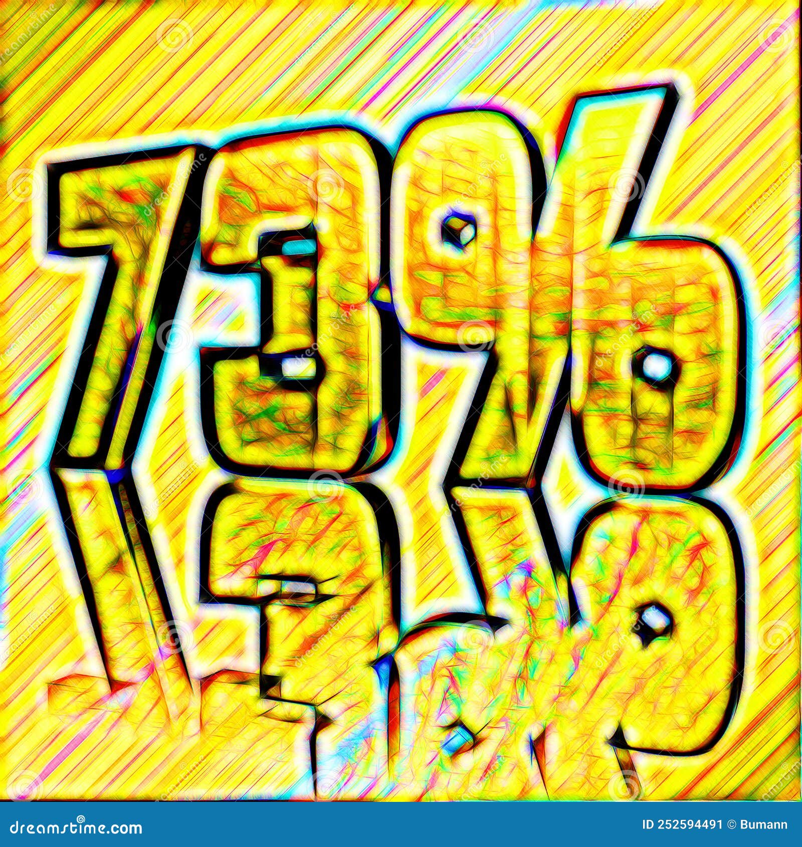 73 , 73 Percent As a 3D Illustration, 3D Rendering Stock Illustration ...