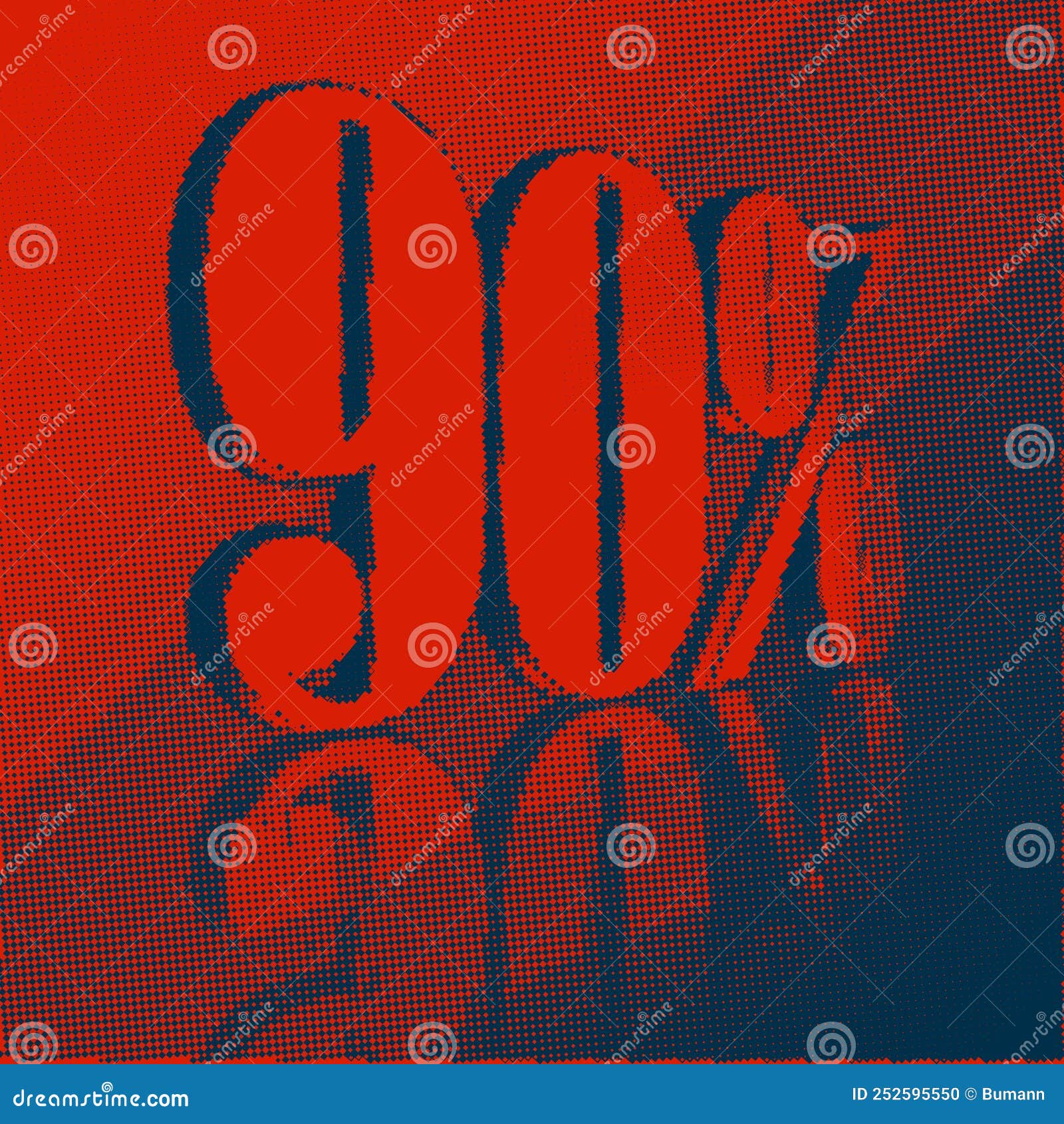 90 , 90 Percent As a 3D Illustration, 3D Rendering Stock Illustration ...