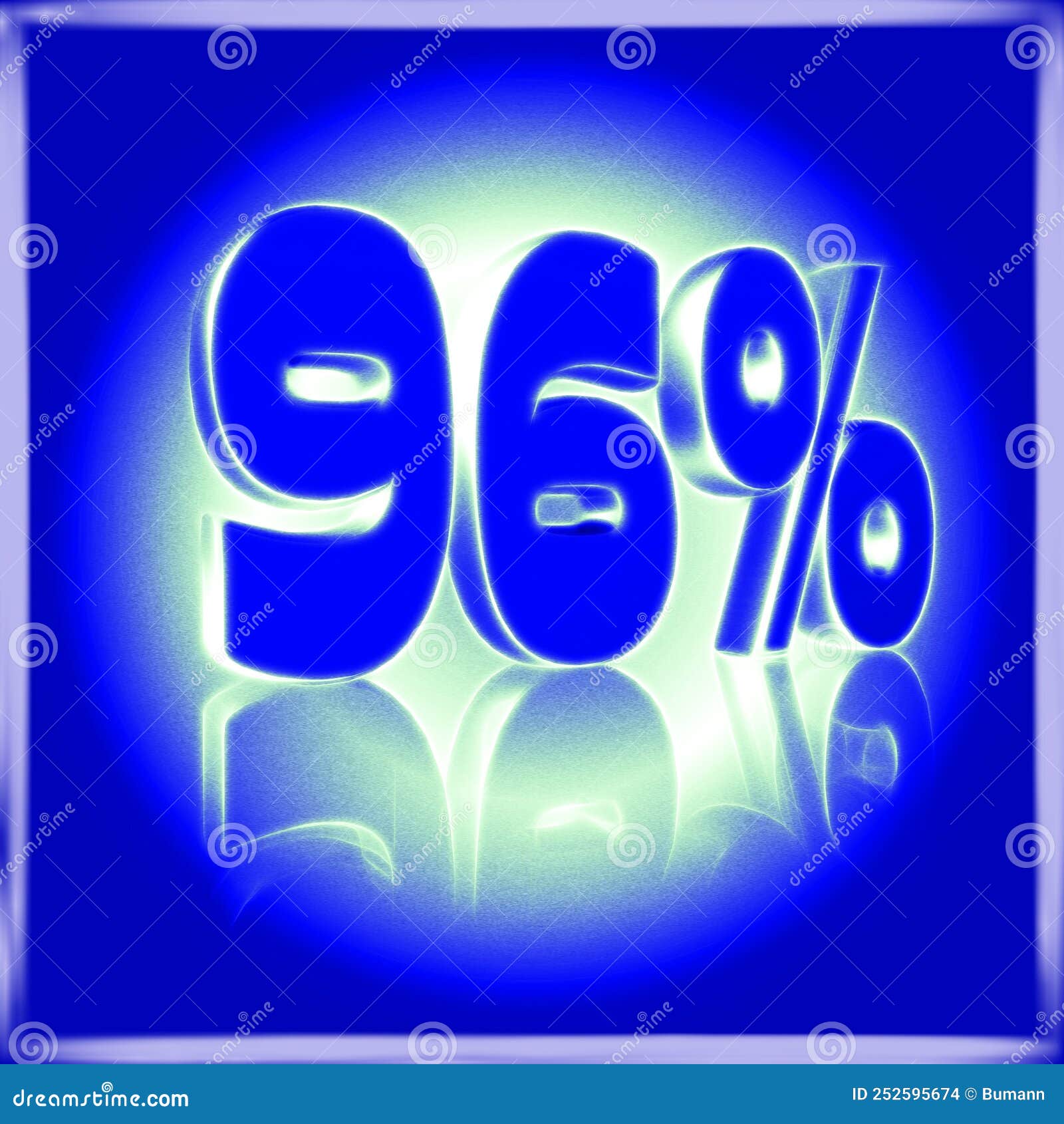 96 , 96 Percent As a 3D Illustration, 3D Rendering Stock Illustration ...