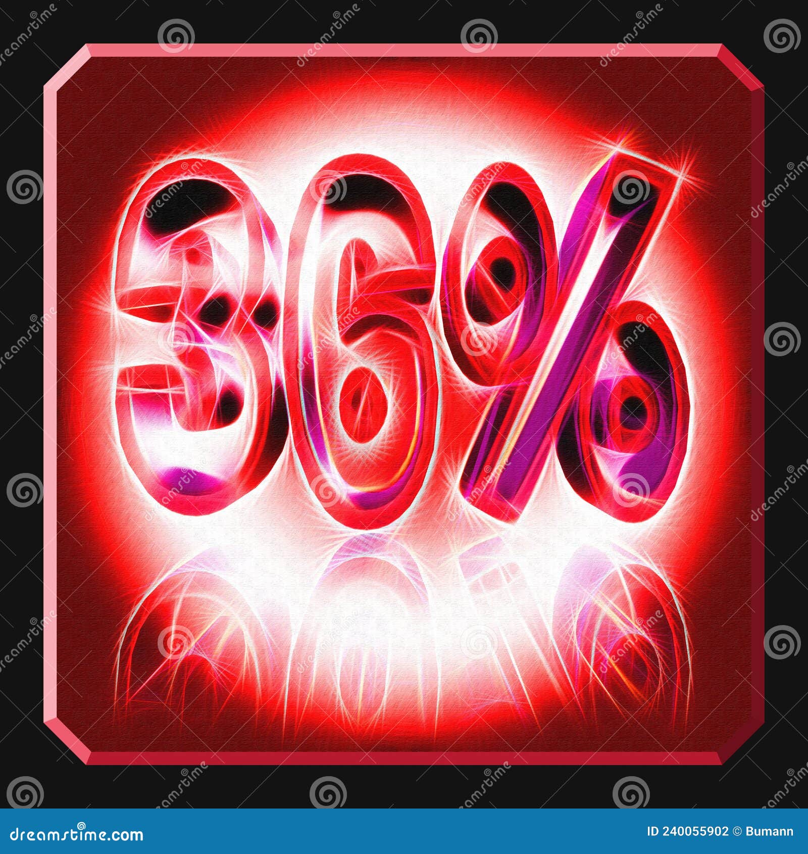 36 , 36 Percent As a 3D Illustration, 3D Rendering Stock Illustration ...